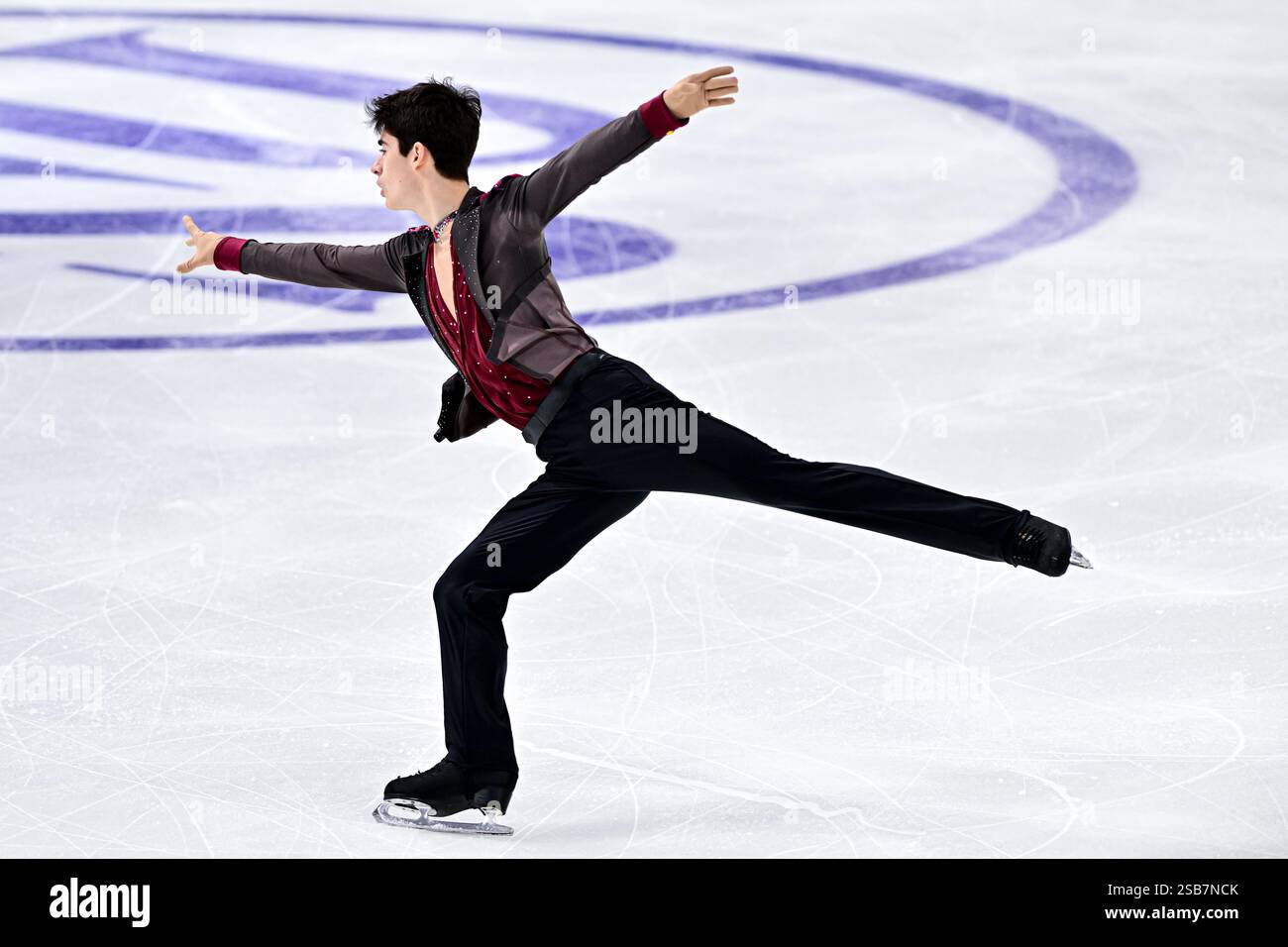 Semen DANILIANTS (ARM), during Men Free Skating, at the ISU European ...