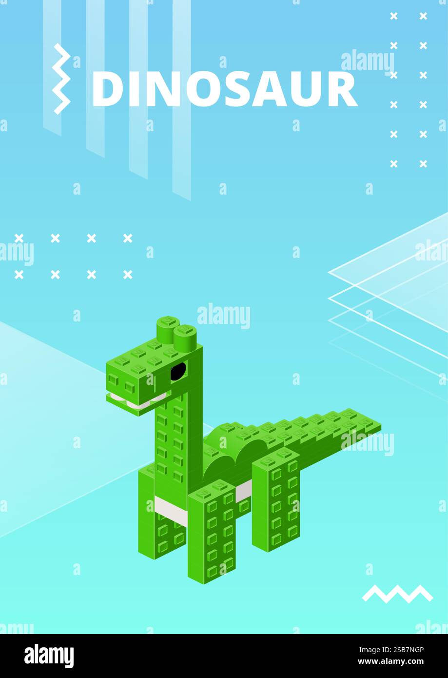 Dinosaur poster for print and design. Vector illustration Stock Vector ...