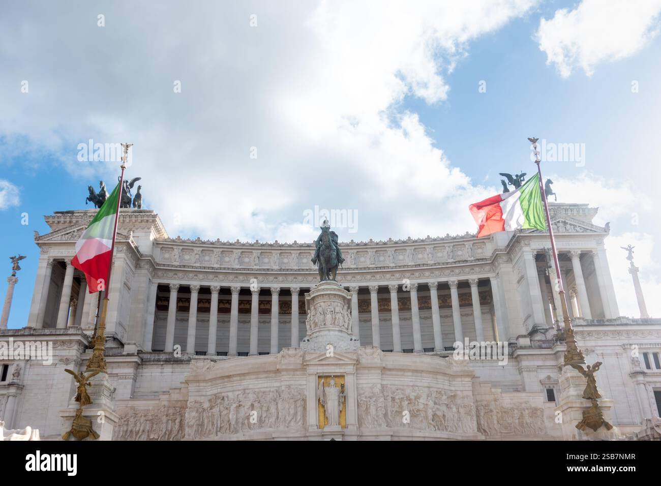 Rome, Italy - 8 January 2025: National monument to Victor Emmanuel ii ...