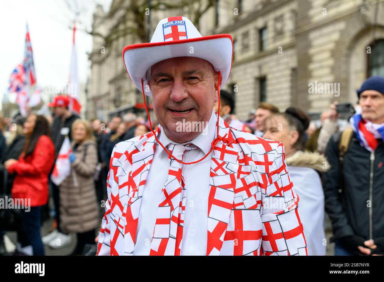 London, UK. 1 February 2025. Protesters rally in support of Tommy ...