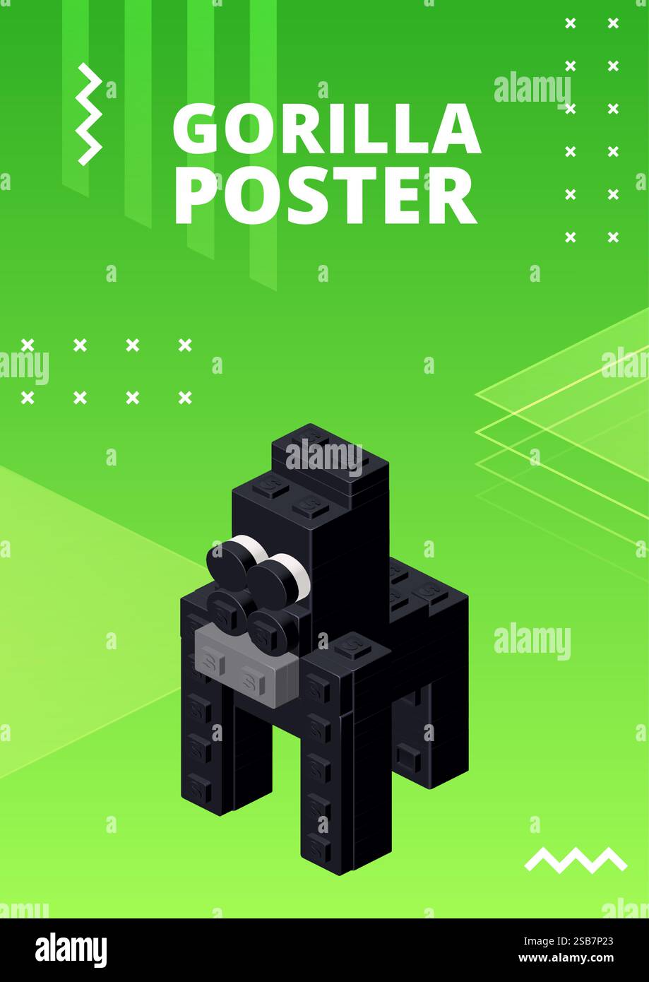 Gorilla poster for print and design. Vector illustration Stock Vector ...