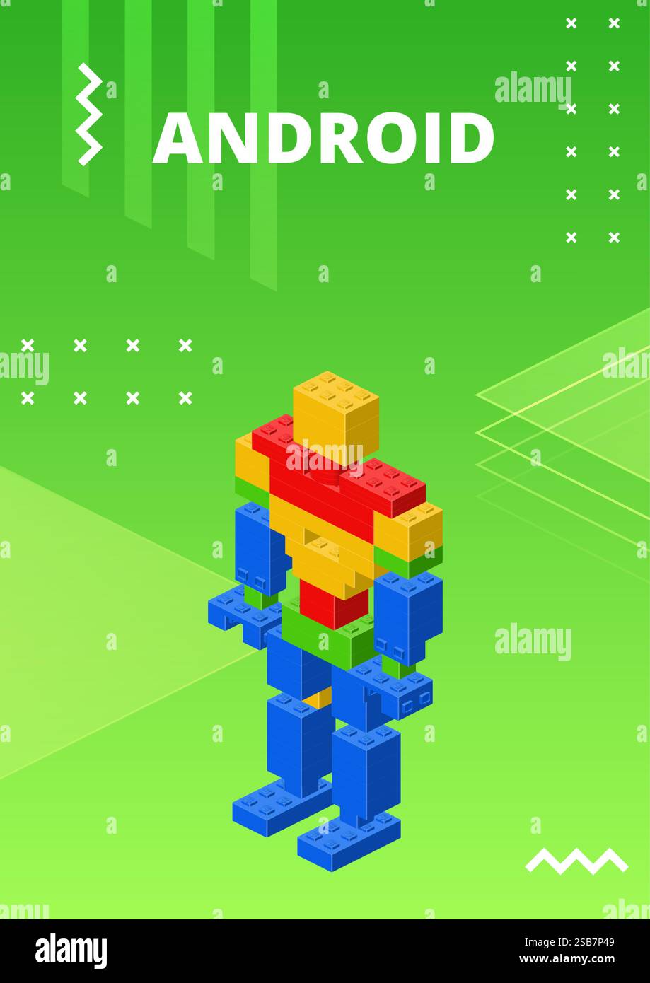 Android poster for print and design. Vector illustration Stock Vector ...