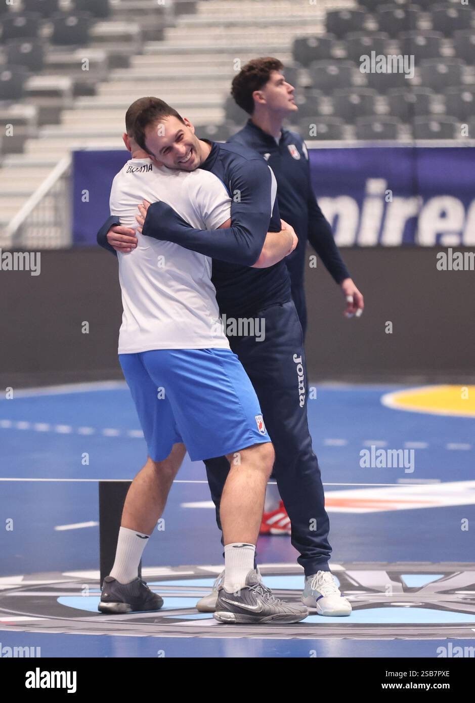 Zagreb, Croatia. 01st Feb, 2025. Players of Croatia during training of ...