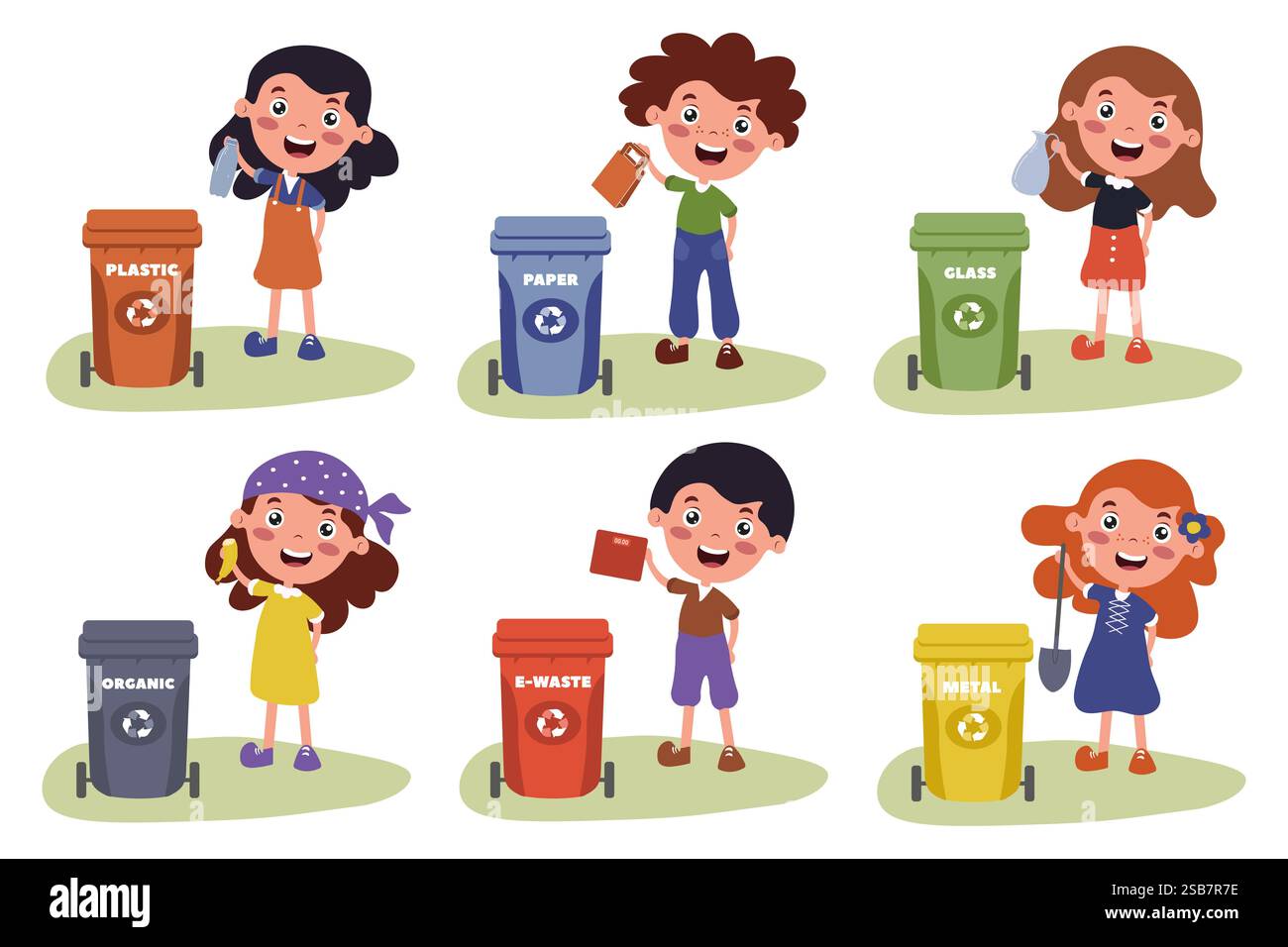 Children engaging in recycling activities to promote environmental ...