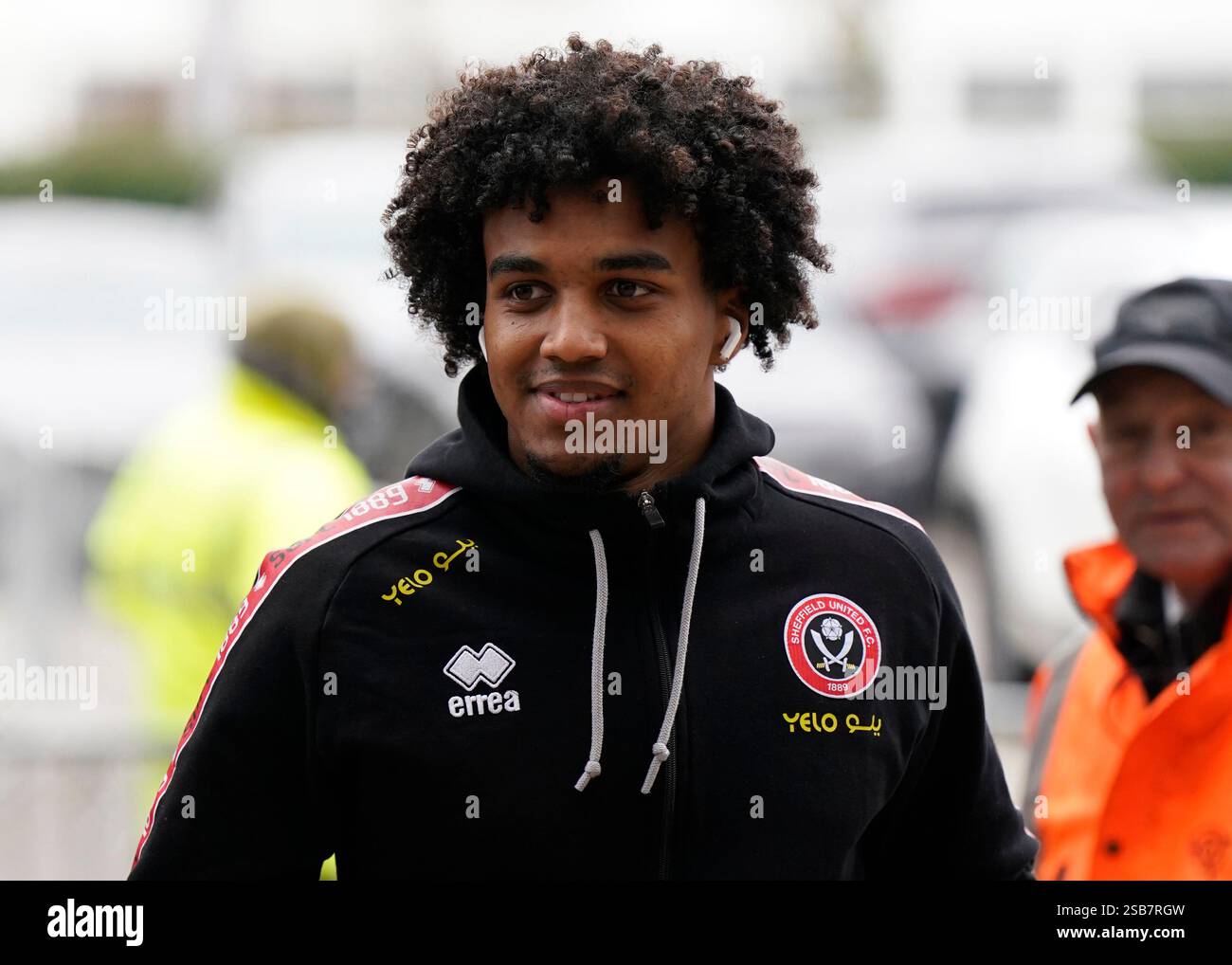 Derby, UK. 1st Feb, 2025. Sam McCallum of Sheffield United arriving at ...