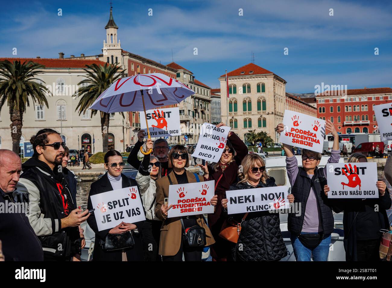 Split, Hrvatska. 01st Feb, 2025. The citizens of Split gathered to ...