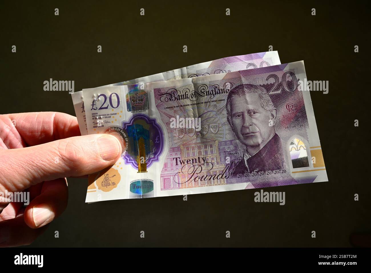 King Charles III Twenty Pound Notes Stock Photo - Alamy