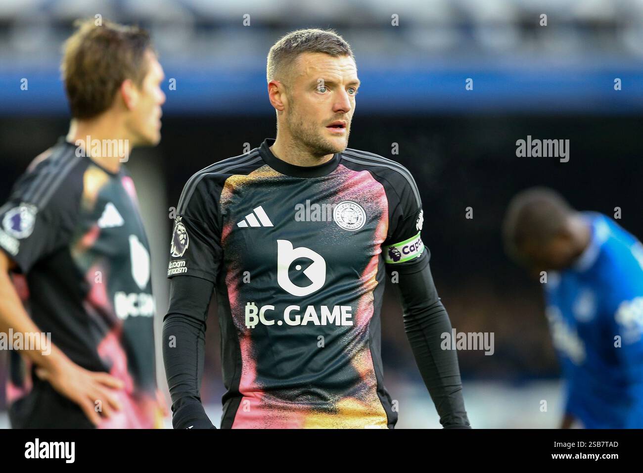 Liverpool, UK. 01st Feb, 2025. Jamie Vardy of Leicester City looks on ...