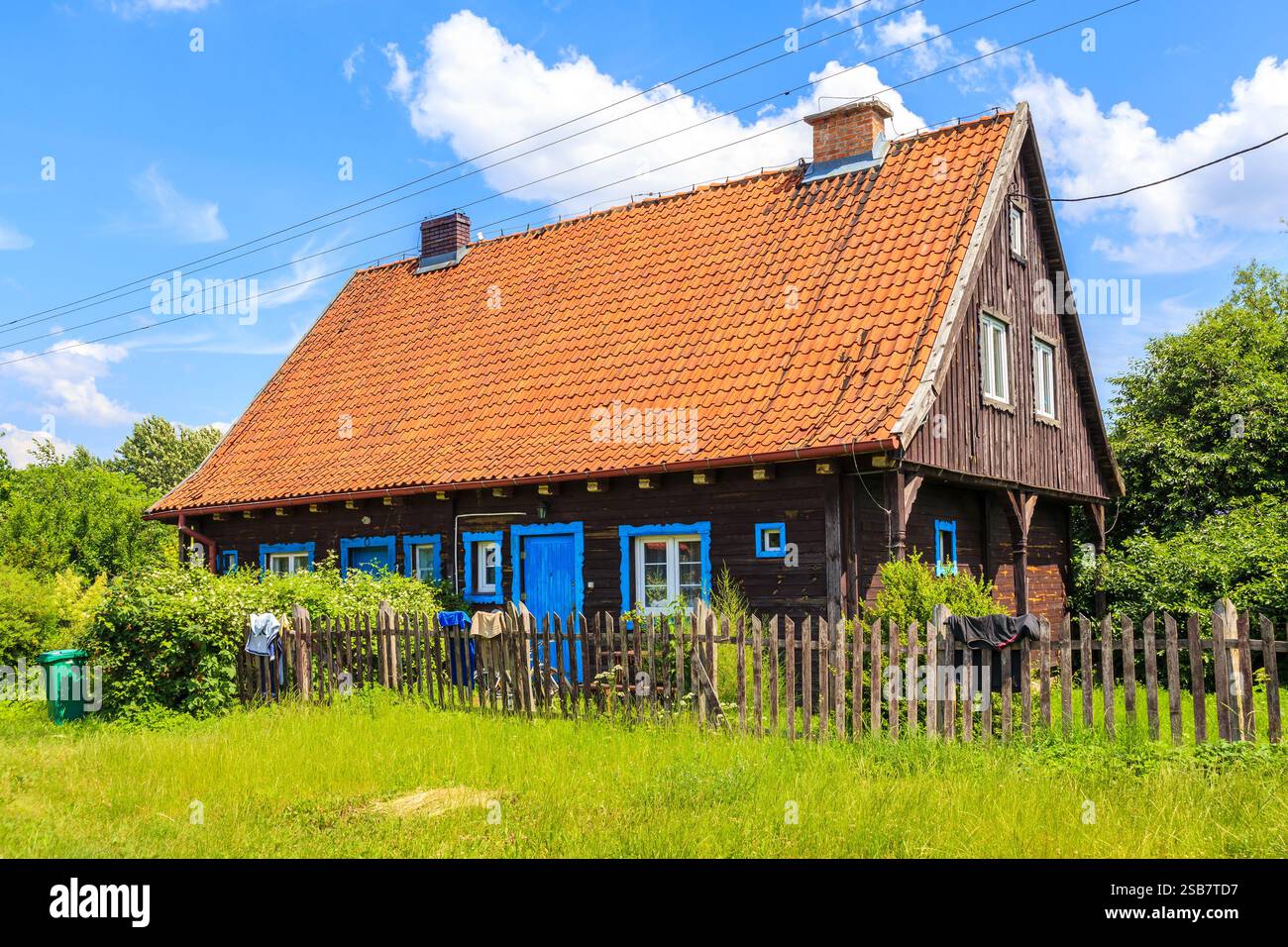 Old traditional rural house in Popielno village near lake Beldany ...