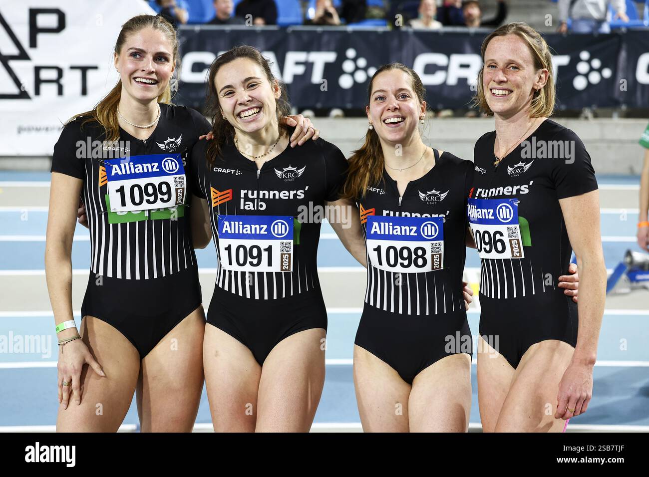 Gent, Belgium. 01st Feb, 2025. Belgian Justine Goossens, Belgian Laures ...