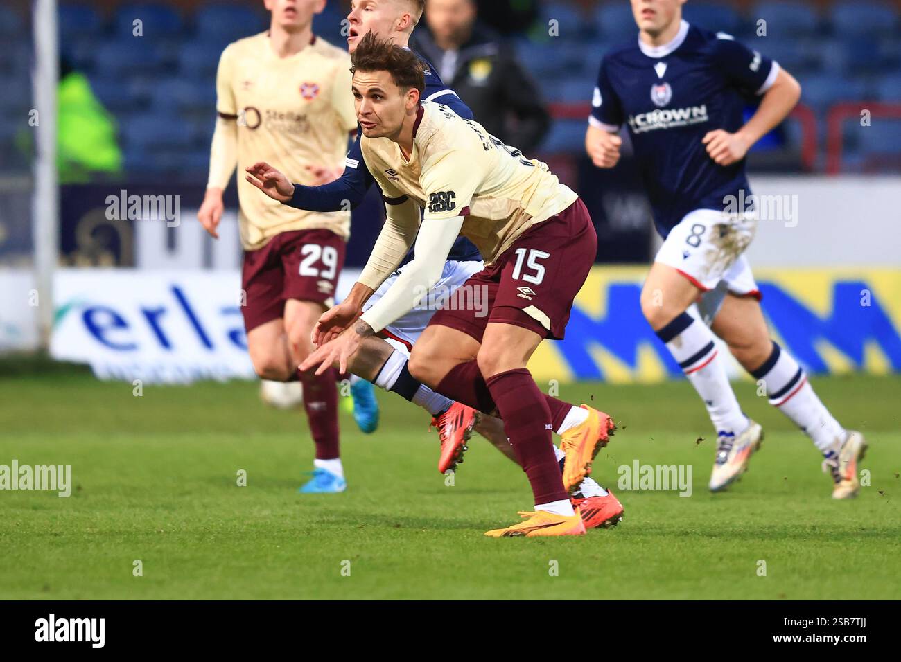 Dens Park, Dundee, UK. 1st Feb, 2025. Scottish Premiership Football, Dundee versus Heart of ...
