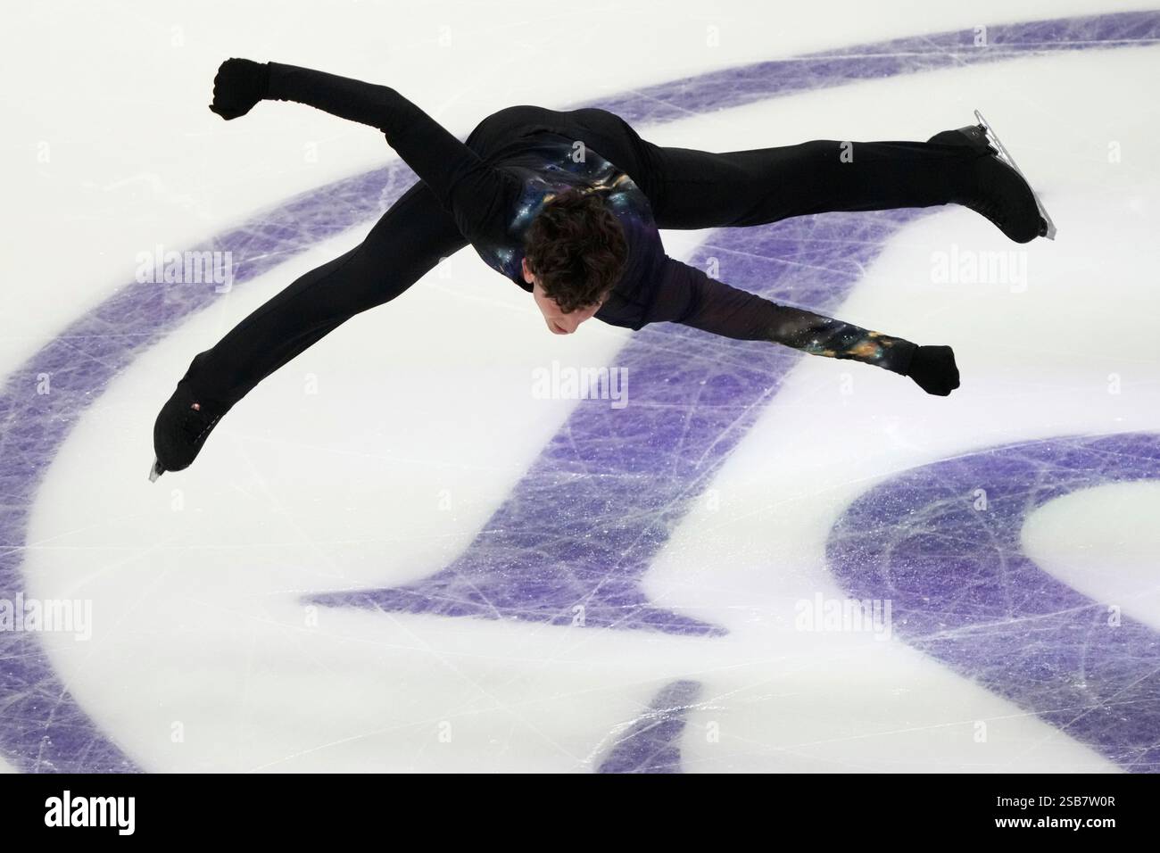 Lukas Britschgi of Switzerland performs during the men's free skating ...