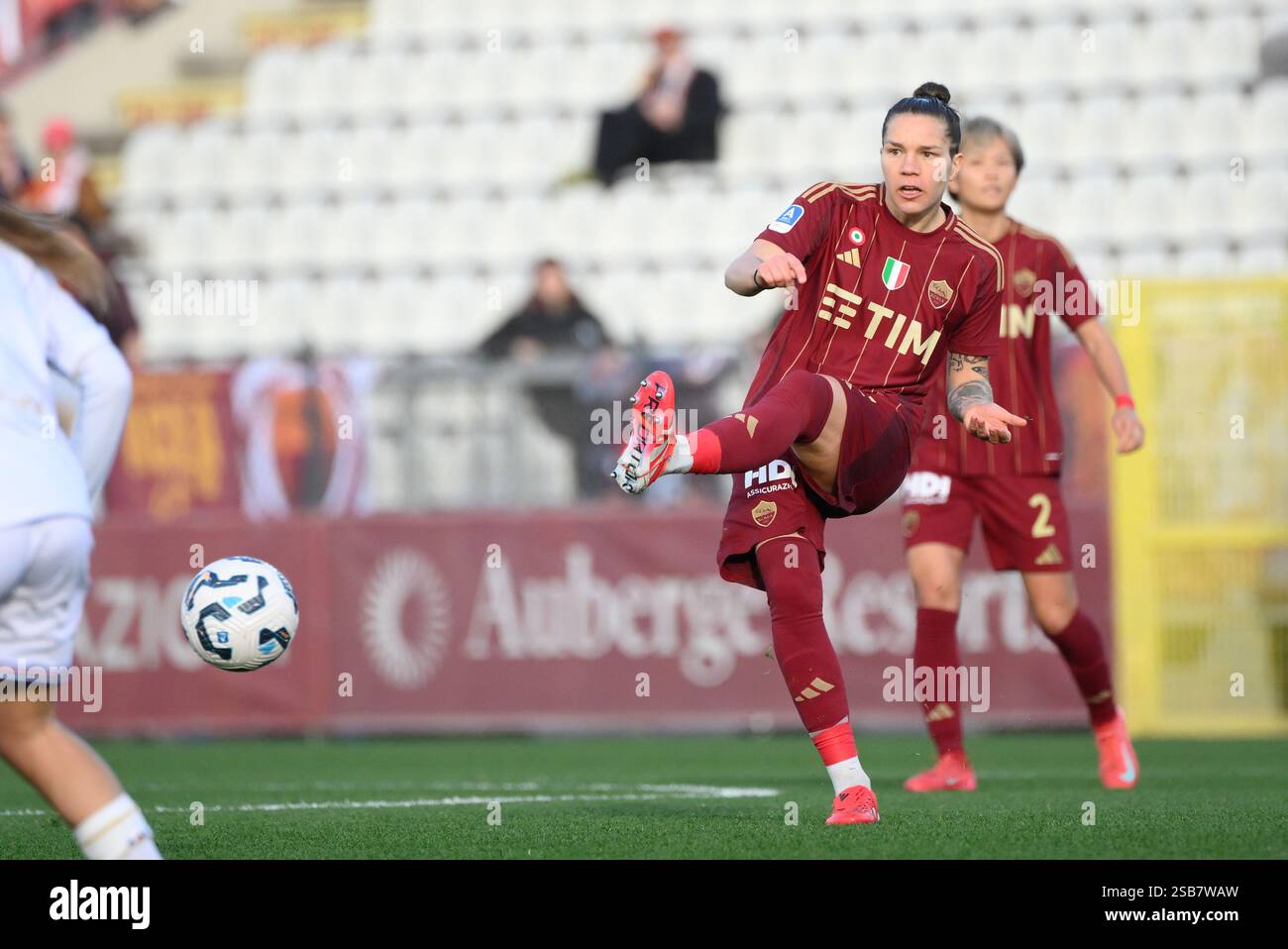 Rome, Italy. 01st Feb, 2025. AS Roma's Elena Linari during the Italian ...
