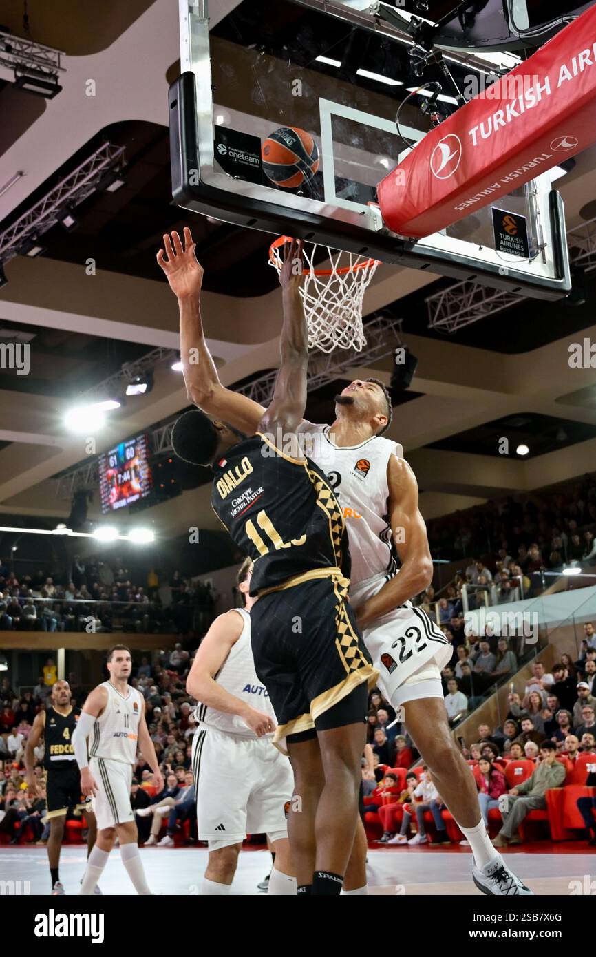 Monaco, Monaco. 31st Jan, 2025. Monaco player #11 Alpha Diallo and ...