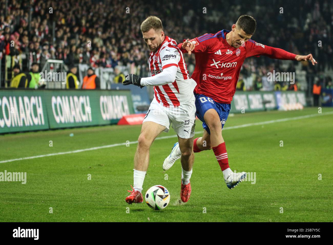 Krakow, Poland. 1st Feb, 2024. football 2024 2025 PKO BP Ekstraklasa ...