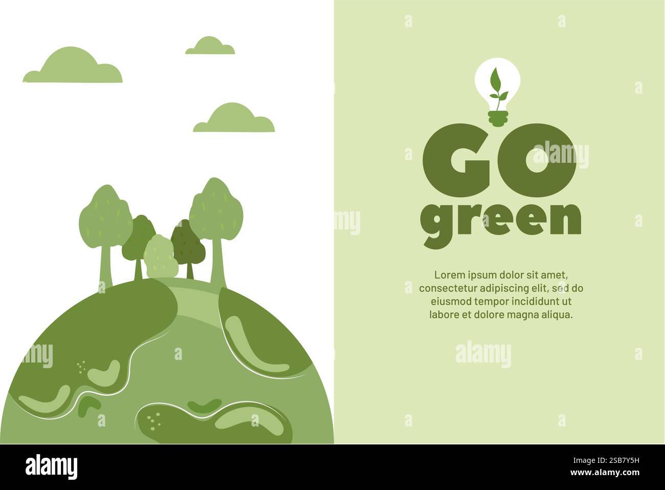 Promoting environmental awareness through green living illustration ...