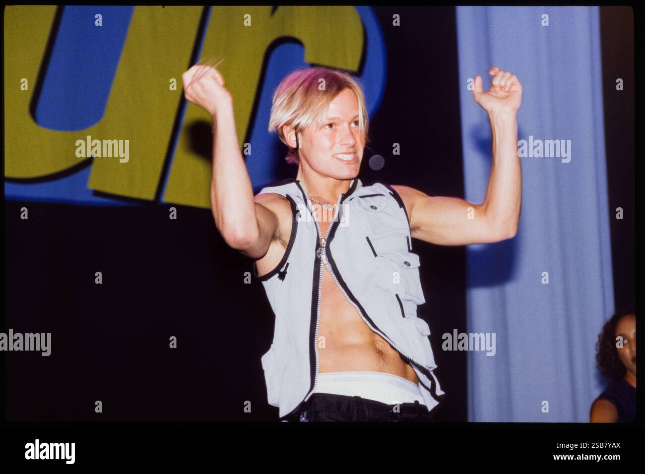 ADAM RICKITT, CONCERT, 1998: Heart-throb actor and singer Adam Rickitt ...