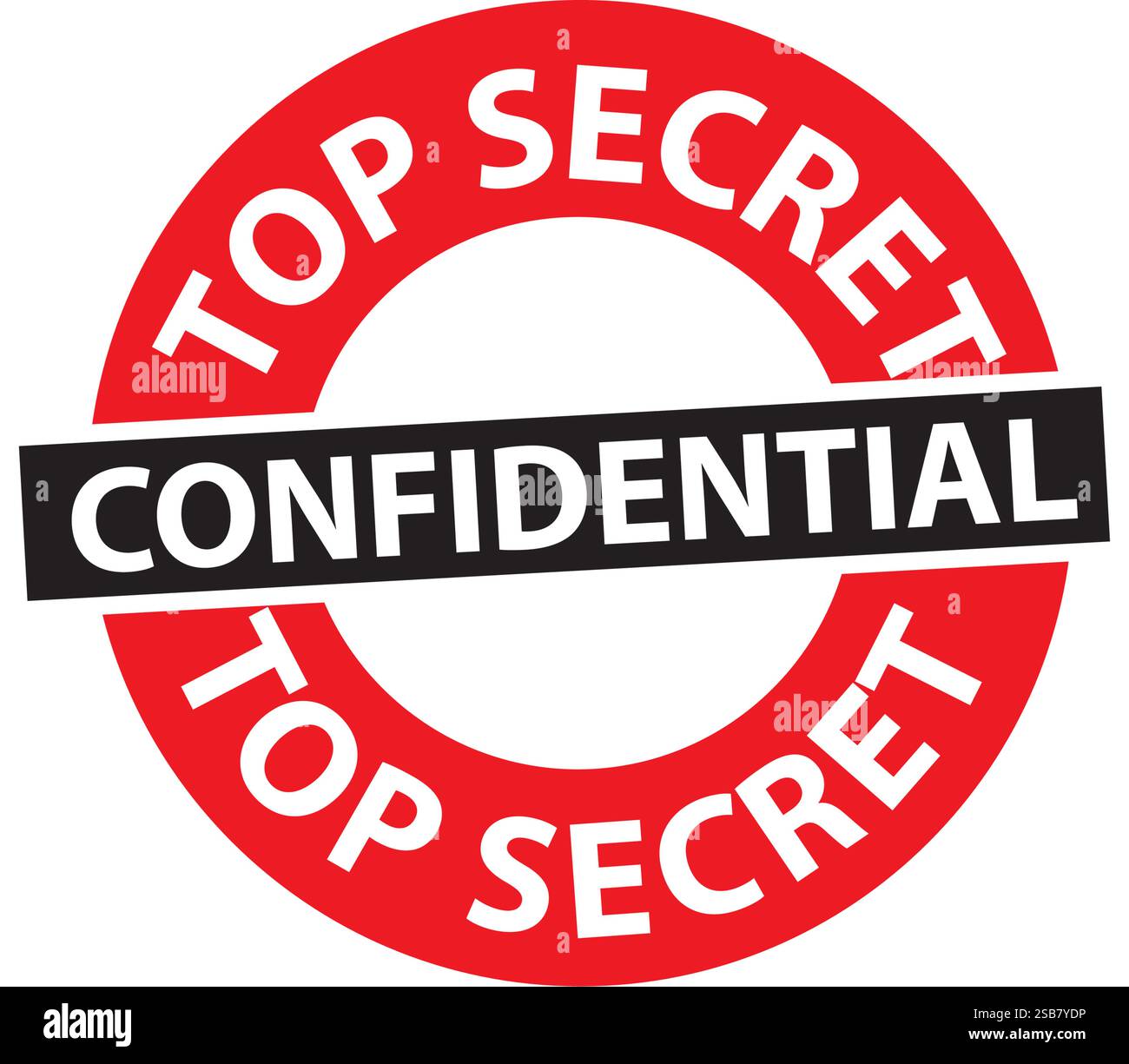 Top secret stamp shadow symbol, label sticker sign button, text banner ...
