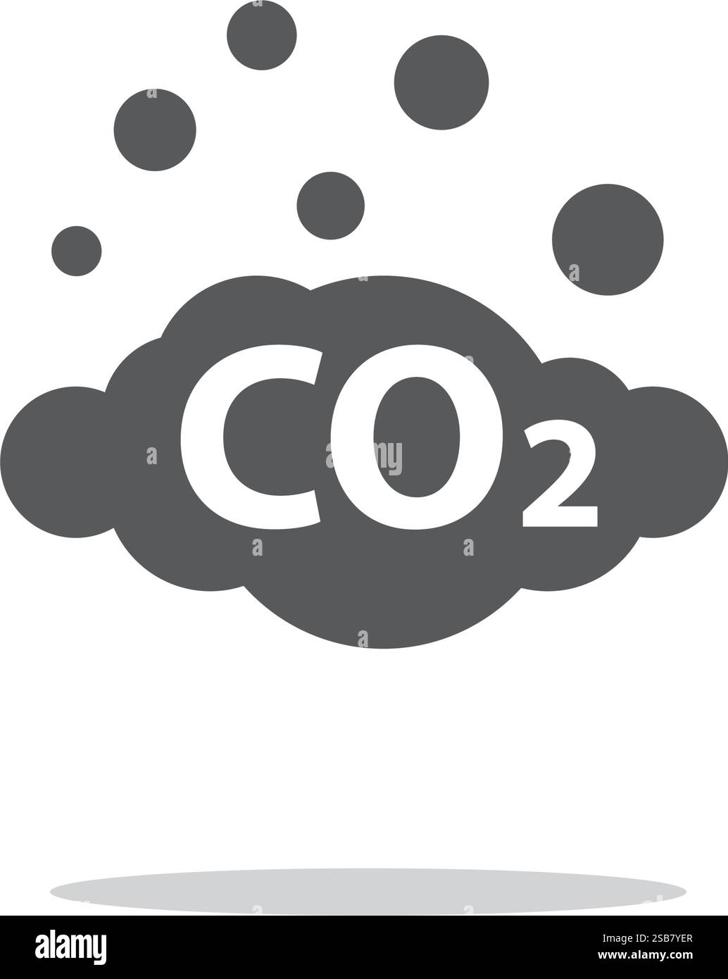 CO2 carbon dioxide emission icon. Carbon dioxide. Icon for websites and ...