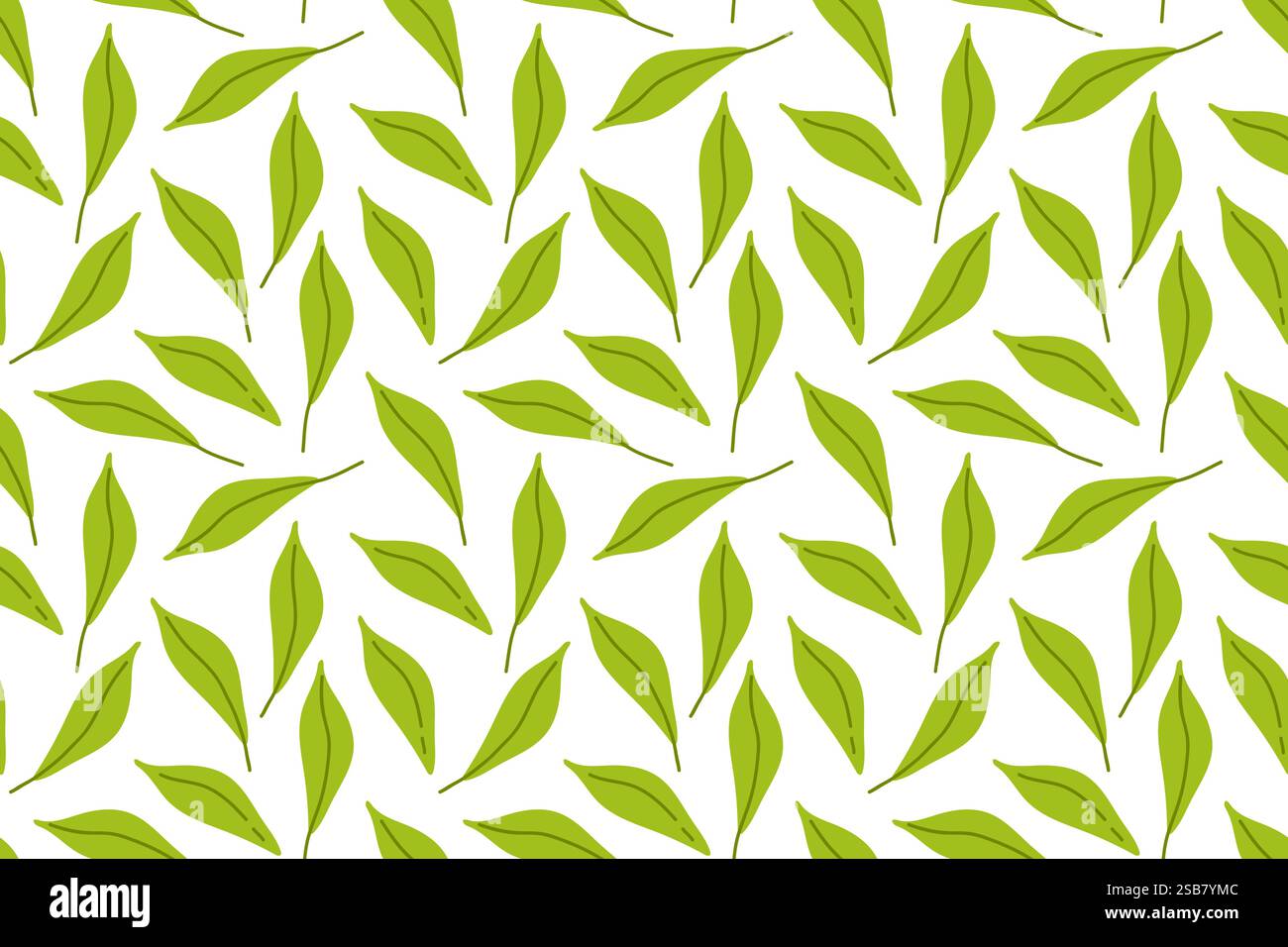 Green leaf patterns on a white background showcasing natural elements ...