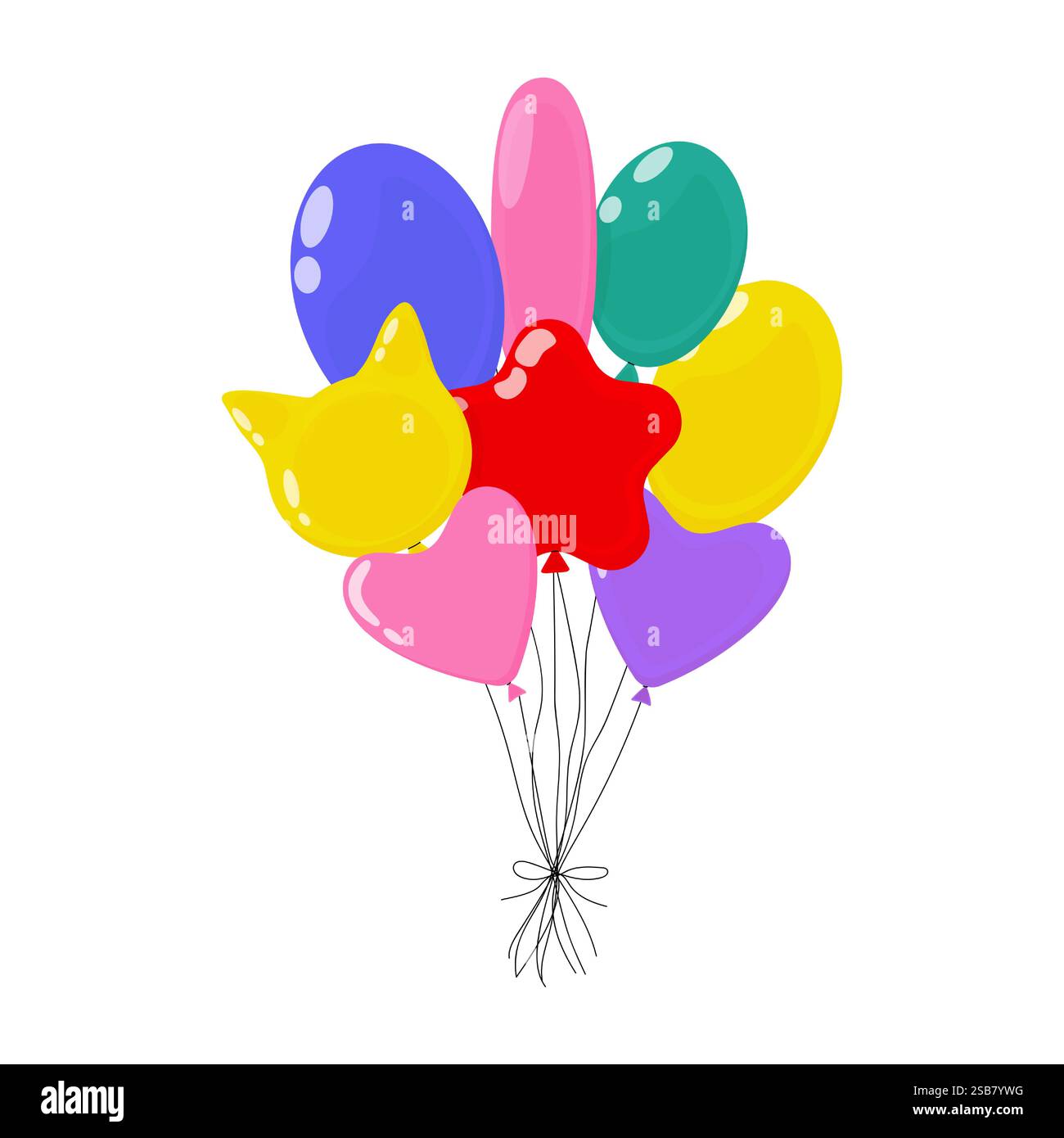 Colorful balloons in various shapes and sizes for joyful celebrations ...