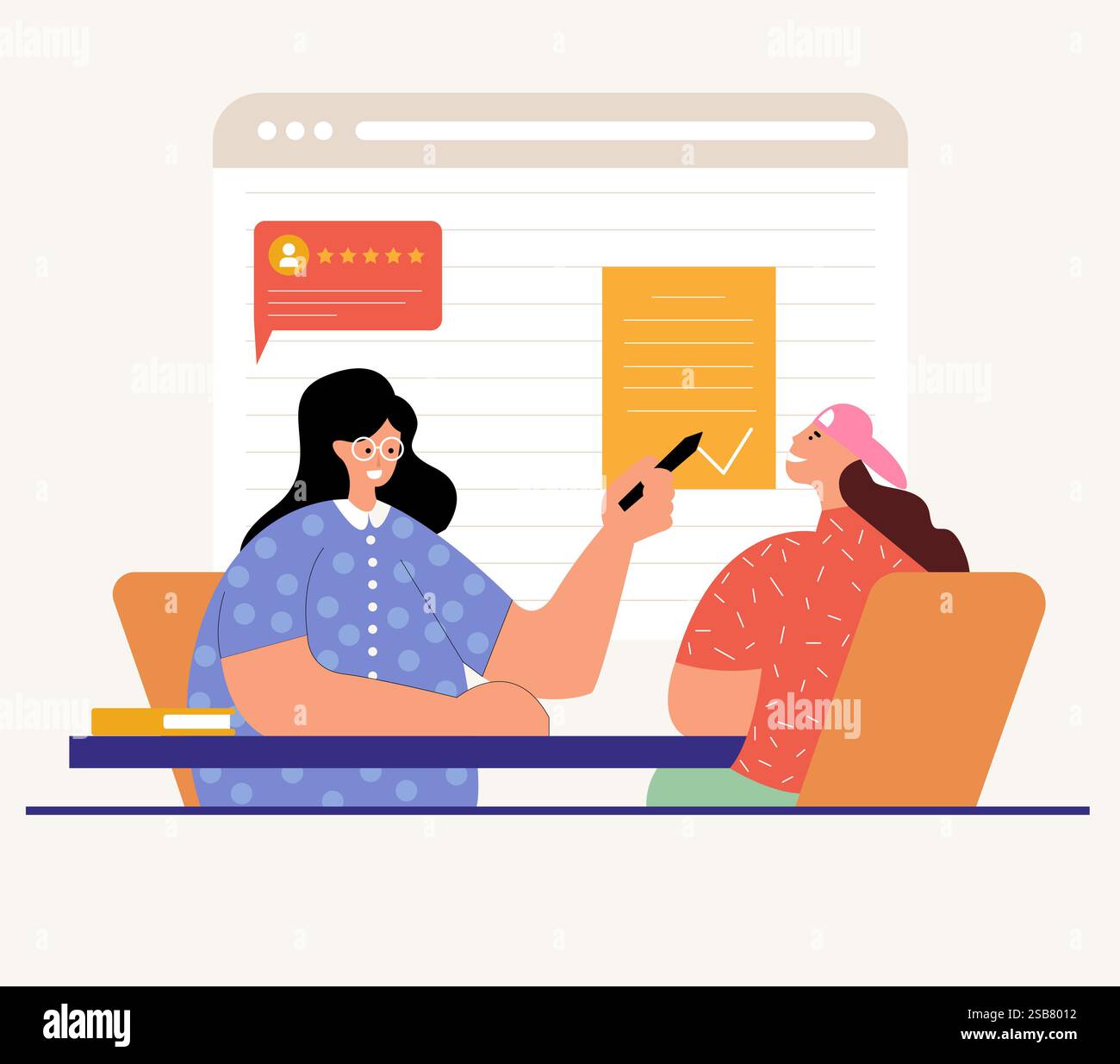 Signing A Contract Business Illustration Contract Papers Signing