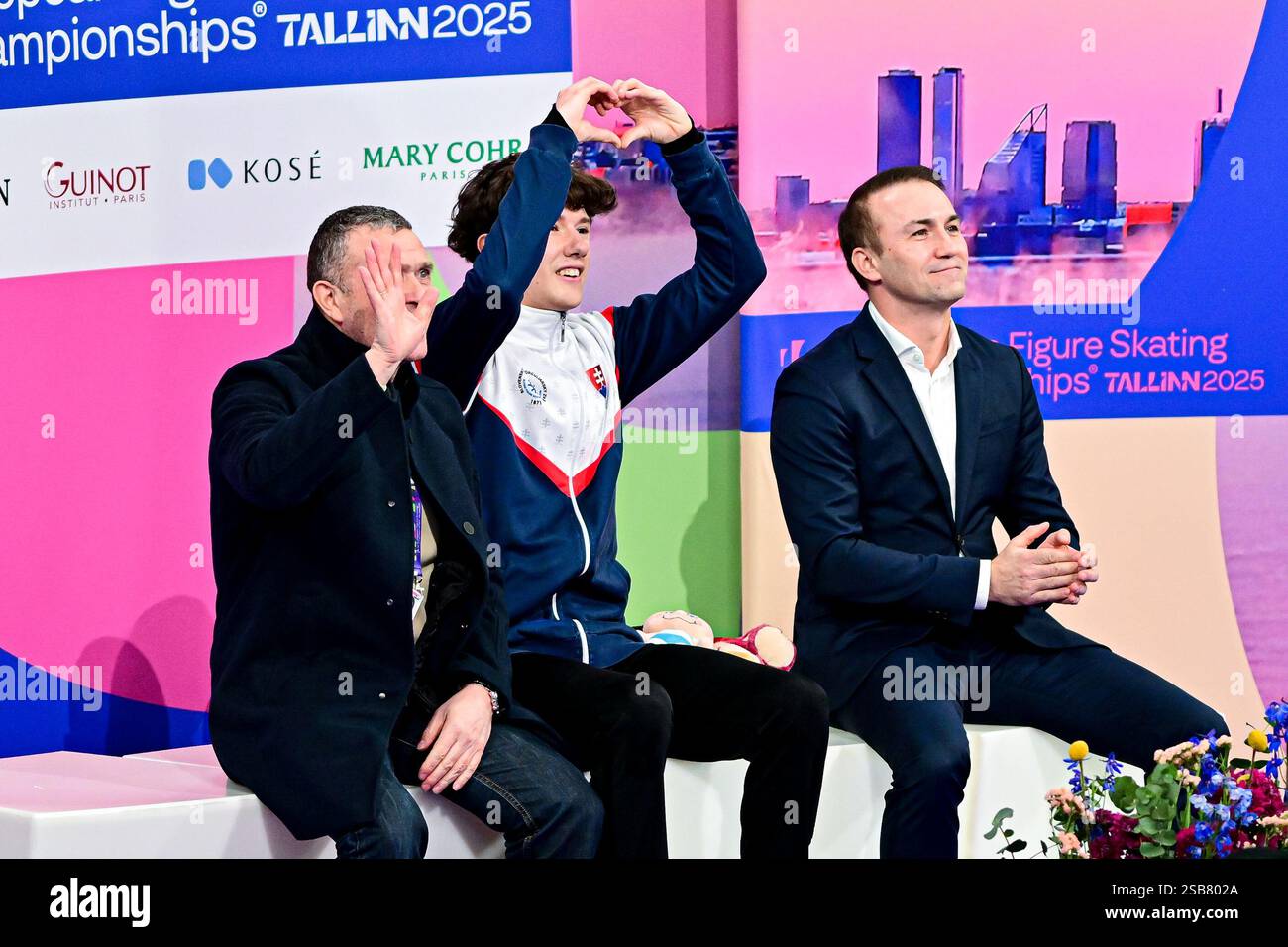 Tallinn, Estonia. 1st Feb 2025. Adam HAGARA (SVK), at Kiss & Cry, during Men Free Skating, at ...