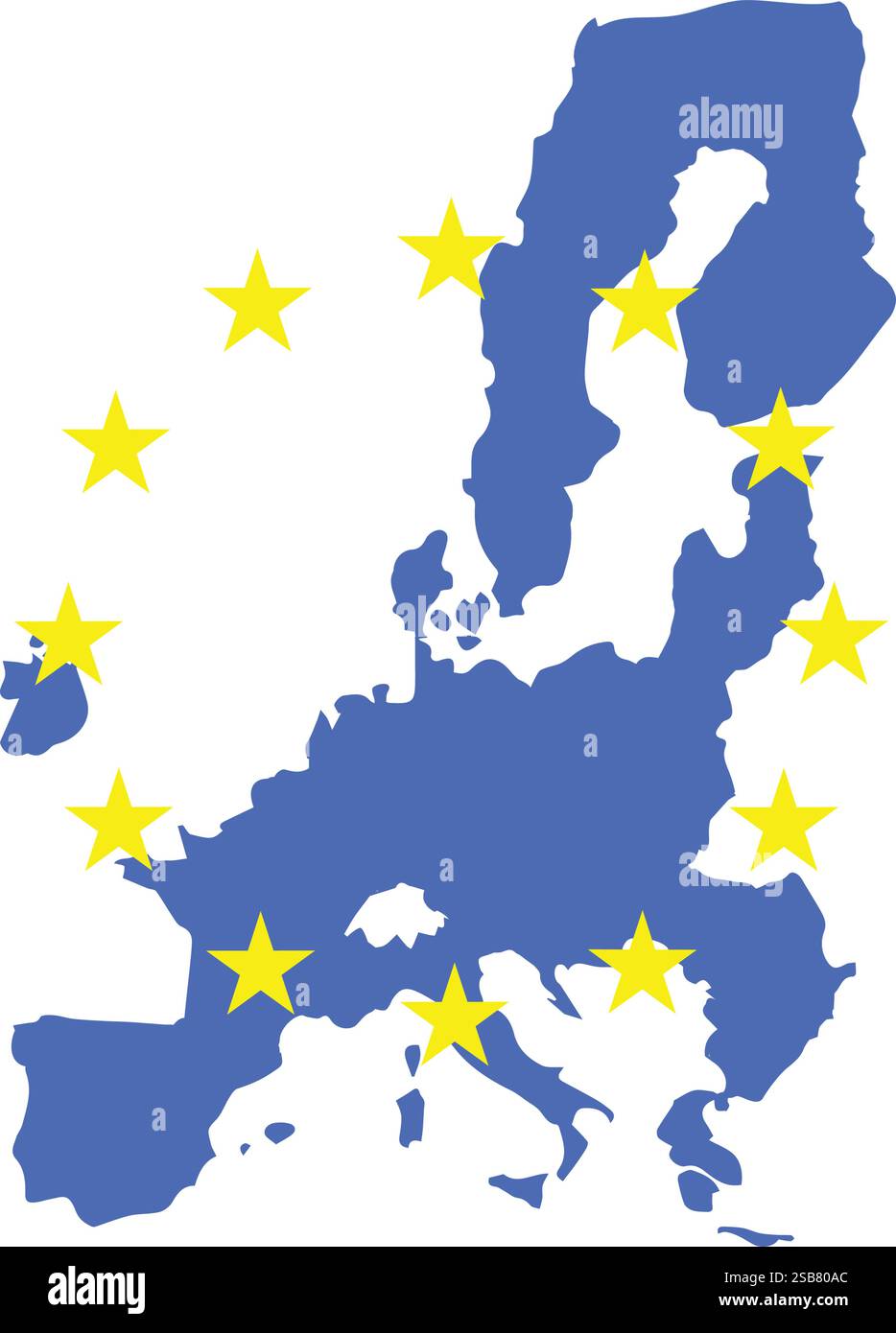 Eu map vector background. European union icon europe stars design ...