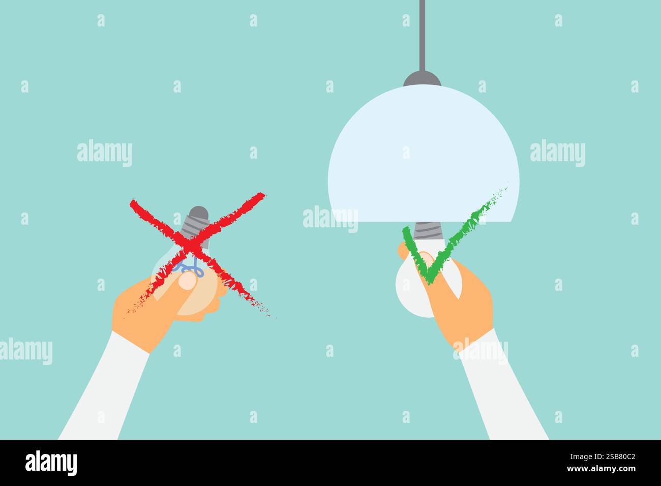 Fixing light,changing light bulb vector illustration Stock Vector Image ...