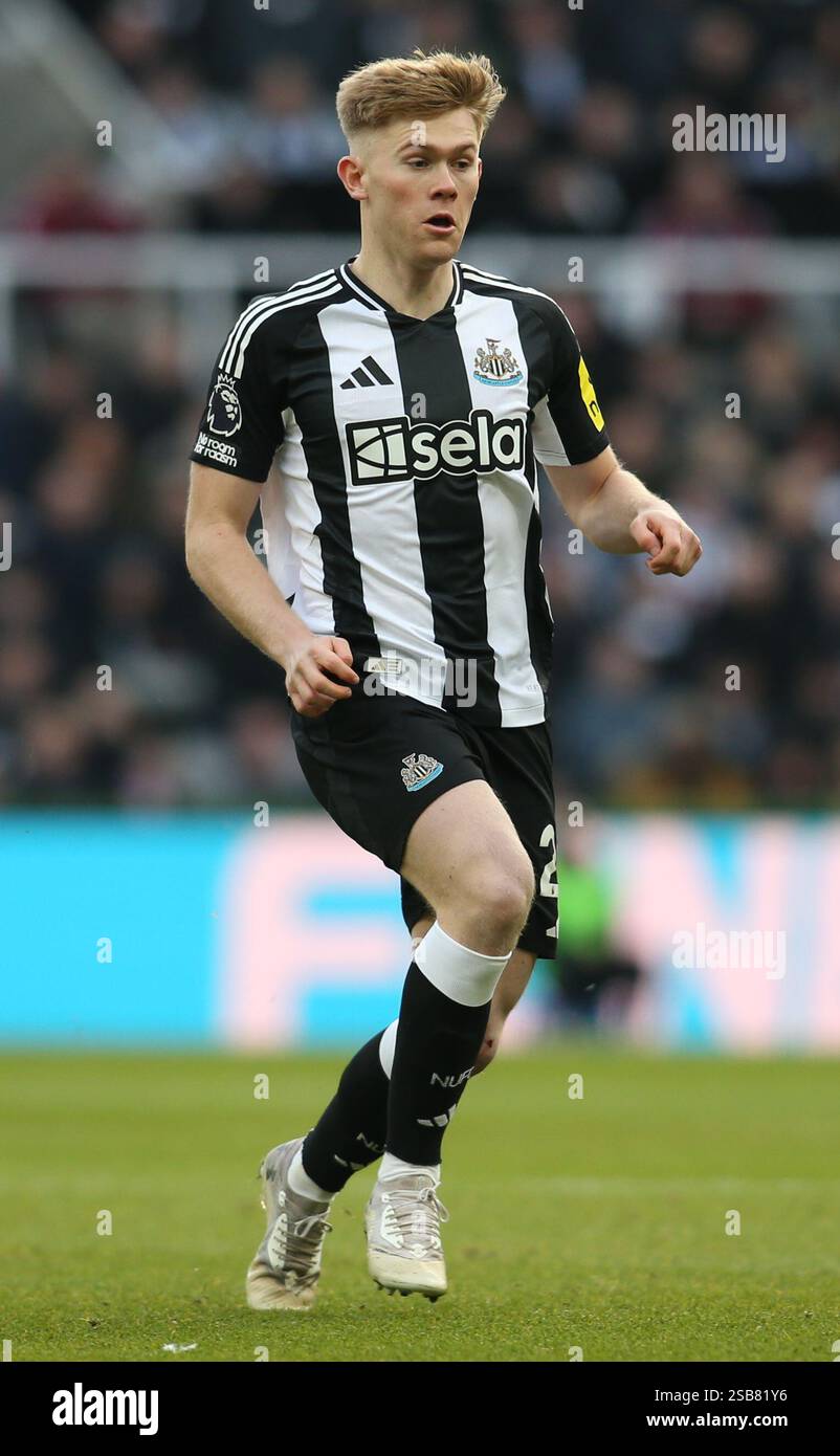 Newcastle, UK. 1st Feb 2025. Newcastle United's Lewis Hall during the ...