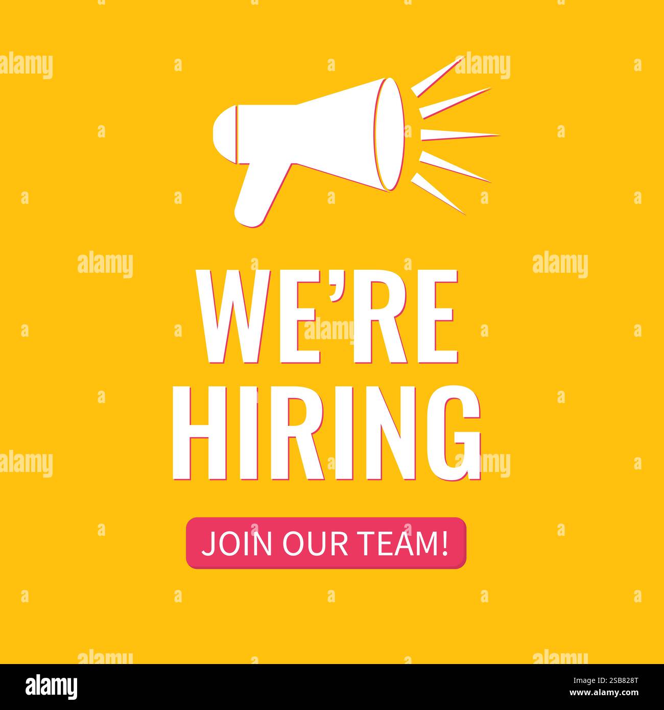 We are hiring Trendy banner. Open Vacancy advertisement. Recruiting and ...