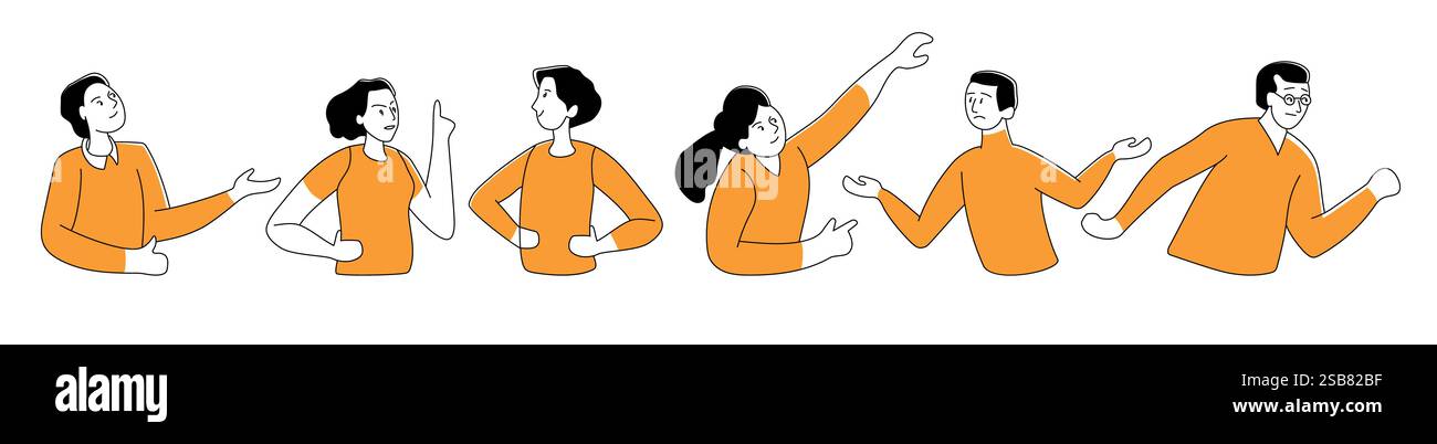 A Woman in an Orange Dress Drawing Stock Vector Image & Art - Alamy
