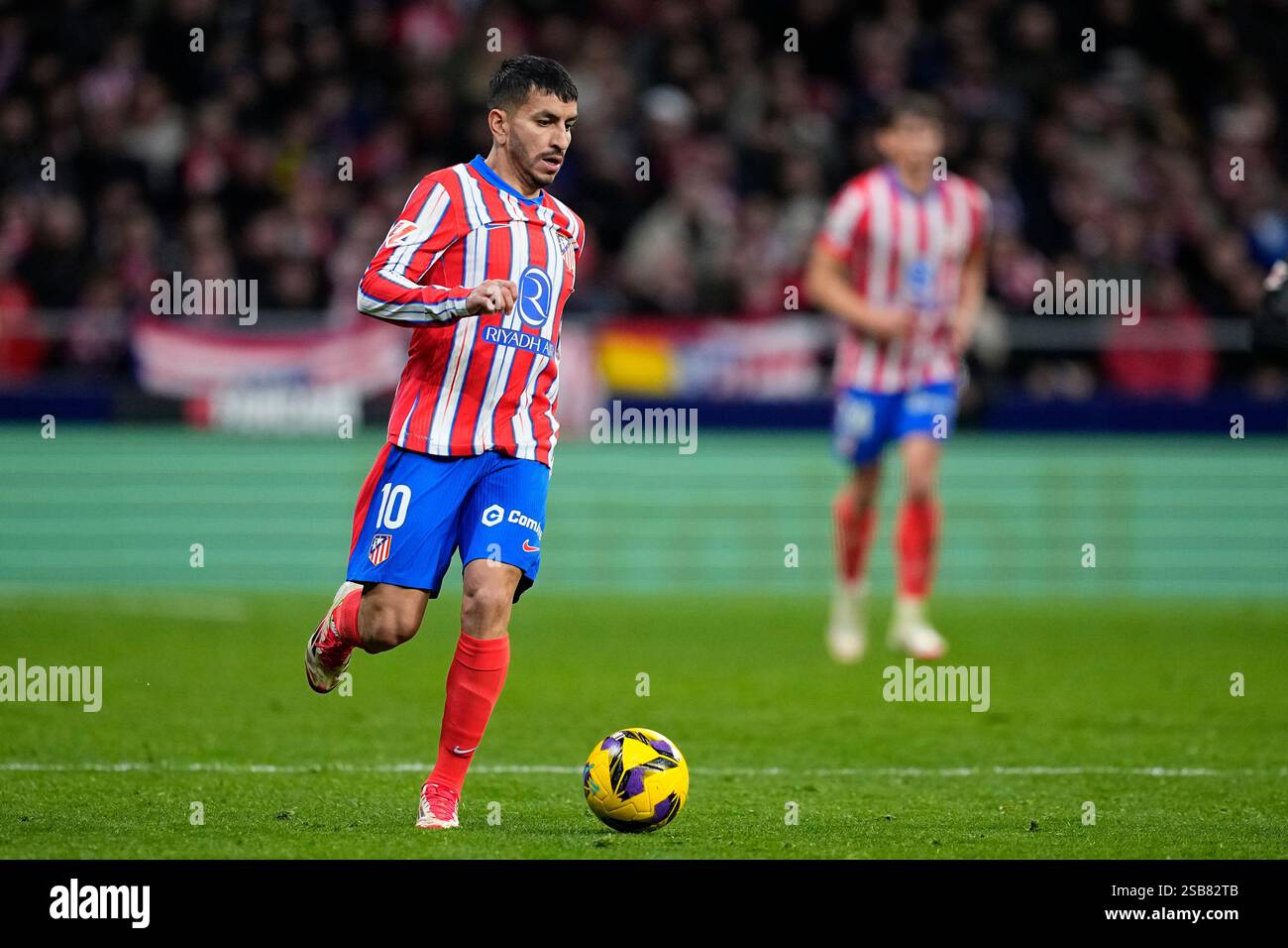 Angel Correa of Atletico de Madrid in action during the Spanish League ...