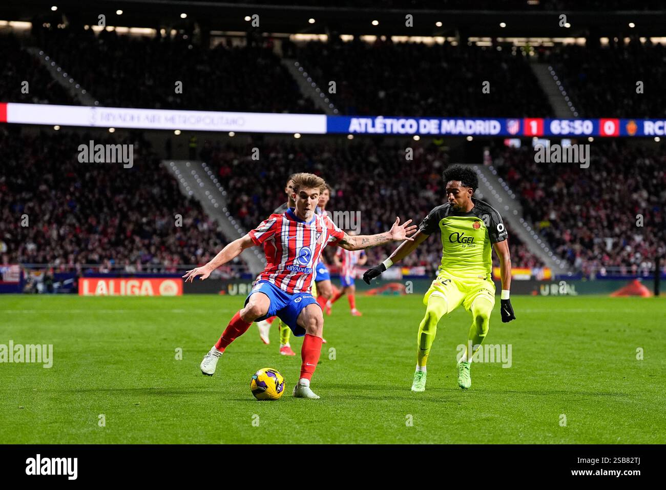 Pablo Barrios of Atletico de Madrid in action during the Spanish League ...
