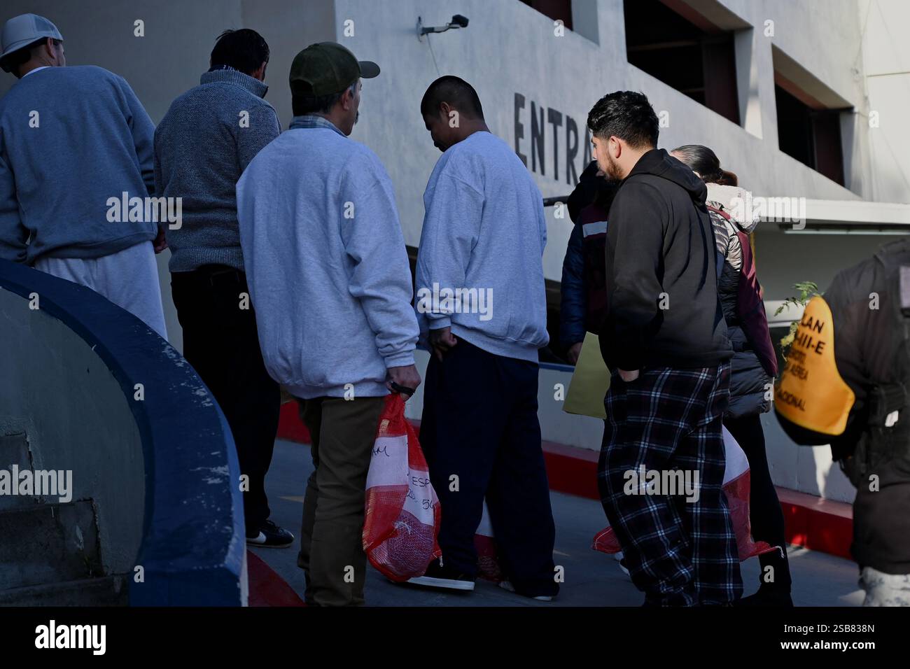 Tijuana, Baja California, Mexico. 31st Jan, 2025. Deported migrants ...