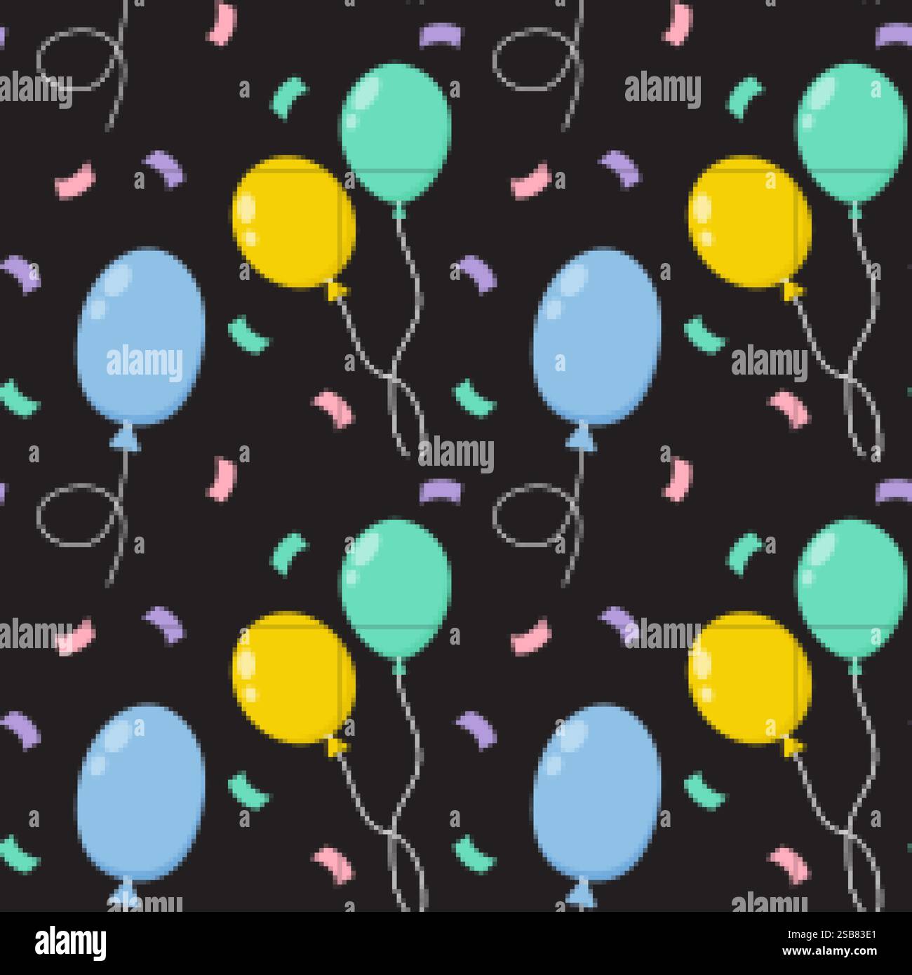 Colorful balloons and confetti create a festive atmosphere for celebrations Stock Vector Image ...