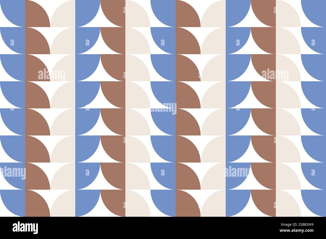 Creative geometric pattern featuring blue, brown, and white colors in a ...