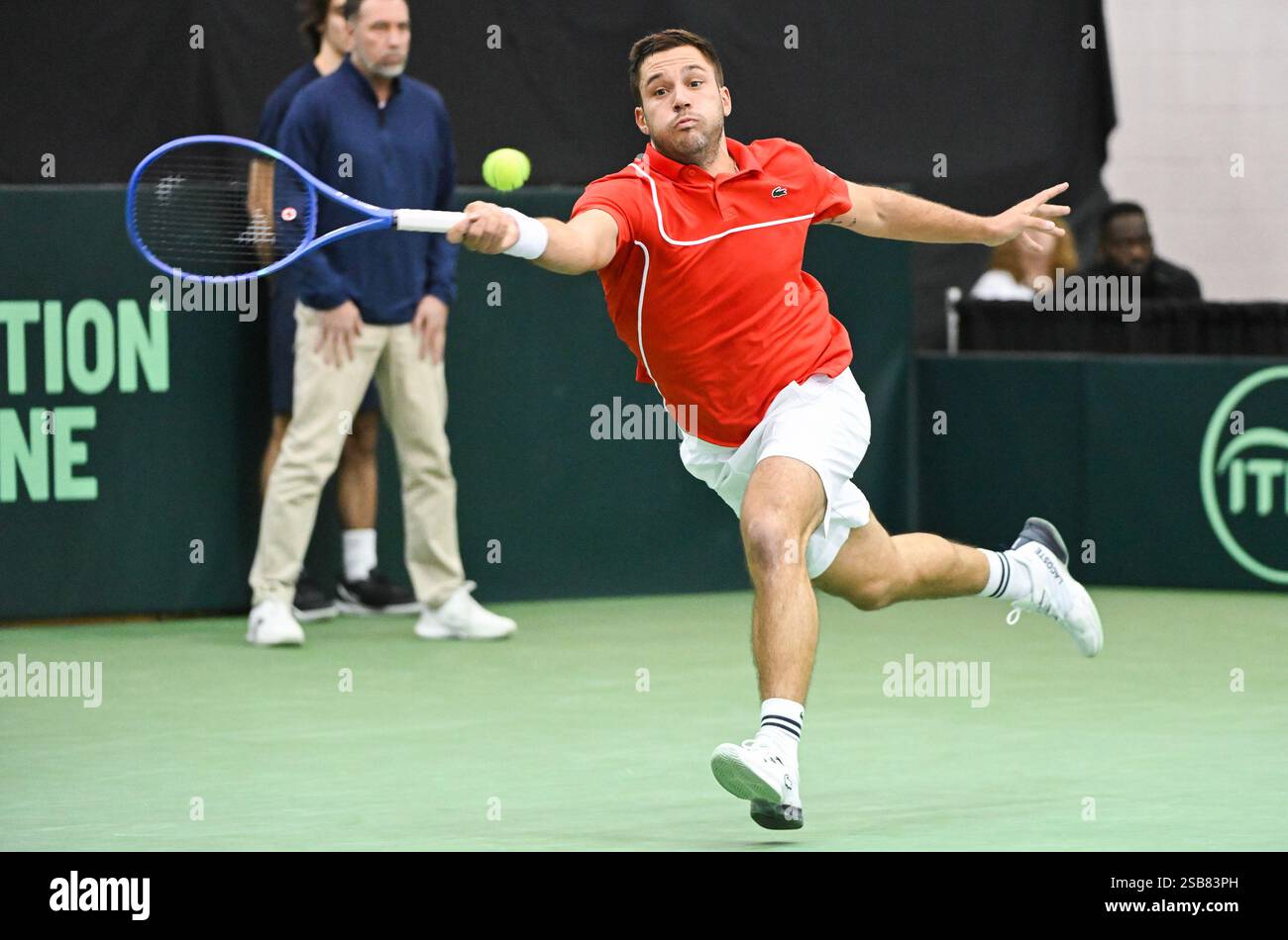 Montreal, Canada. 01st Feb, 2025. Alexis Galarneau, of Canada, plays a ...