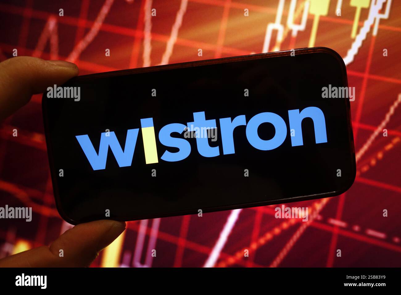 In this photo illustration, the Wistron Corporation company logo is ...