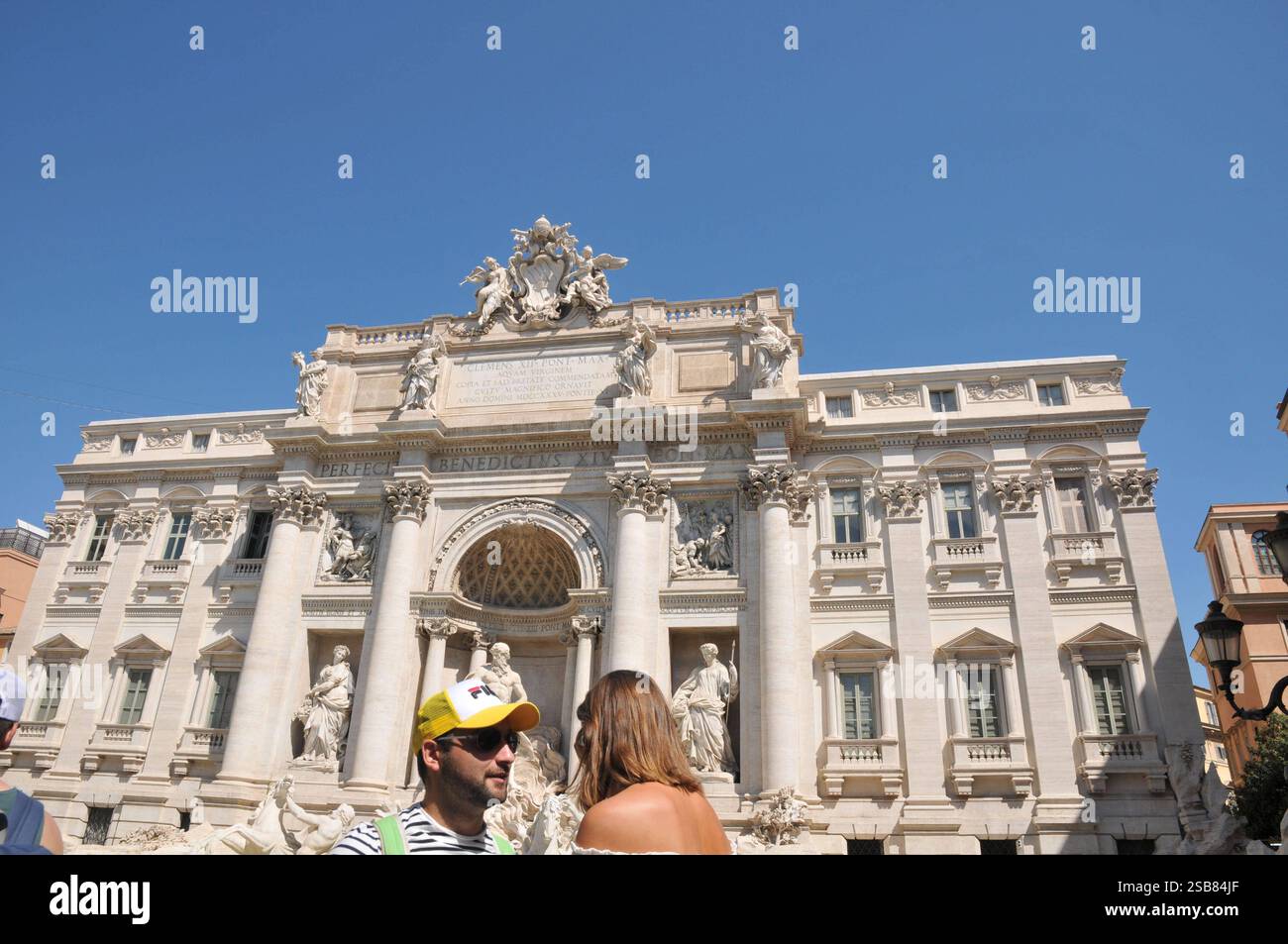 Rome / Italy 17.July 2019/ Visitors at most famous fountian of Ital ...