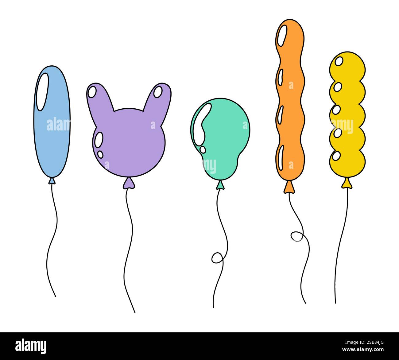 Colorful balloon designs feature various shapes for fun celebrations ...