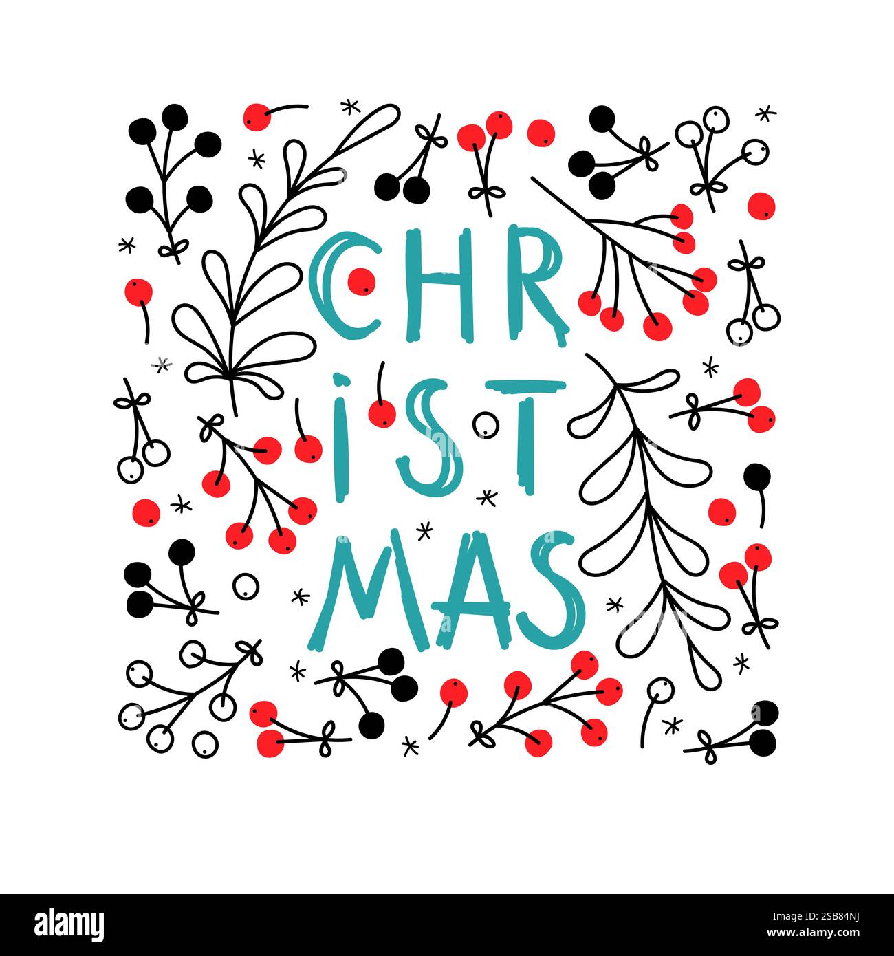 Cheerful holiday design featuring merry Cut Out Stock Images & Pictures ...