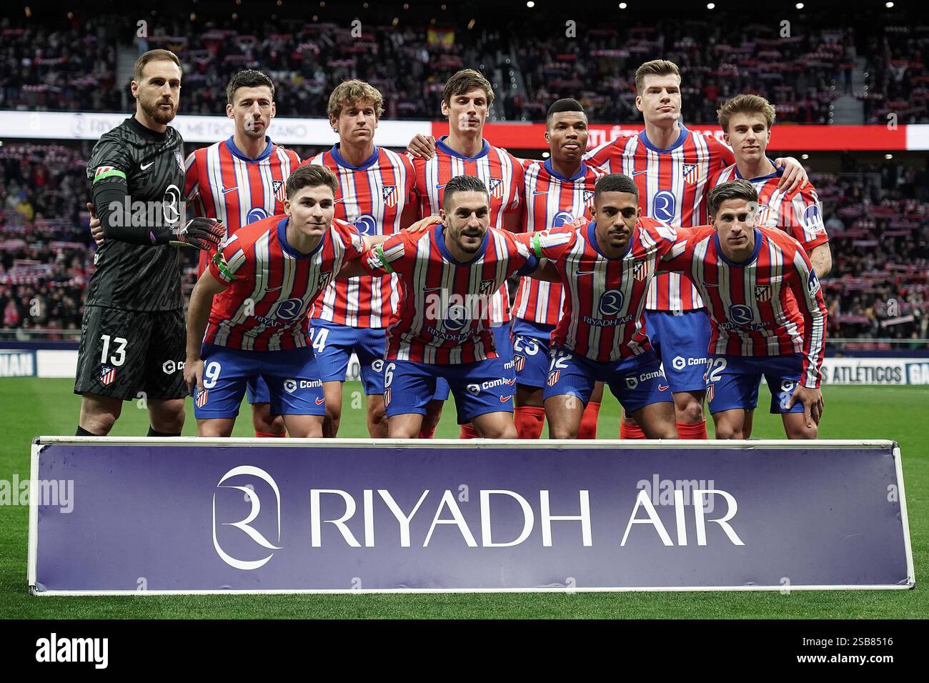 Madrid, Spain. 01st Feb, 2025. Atletico de Madrid's team photo with Jan ...