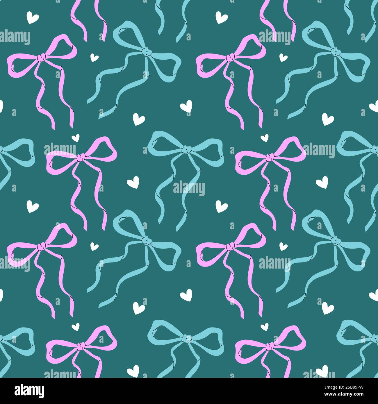 Pink and Blue Bow Pattern Stock Vector Image & Art - Alamy