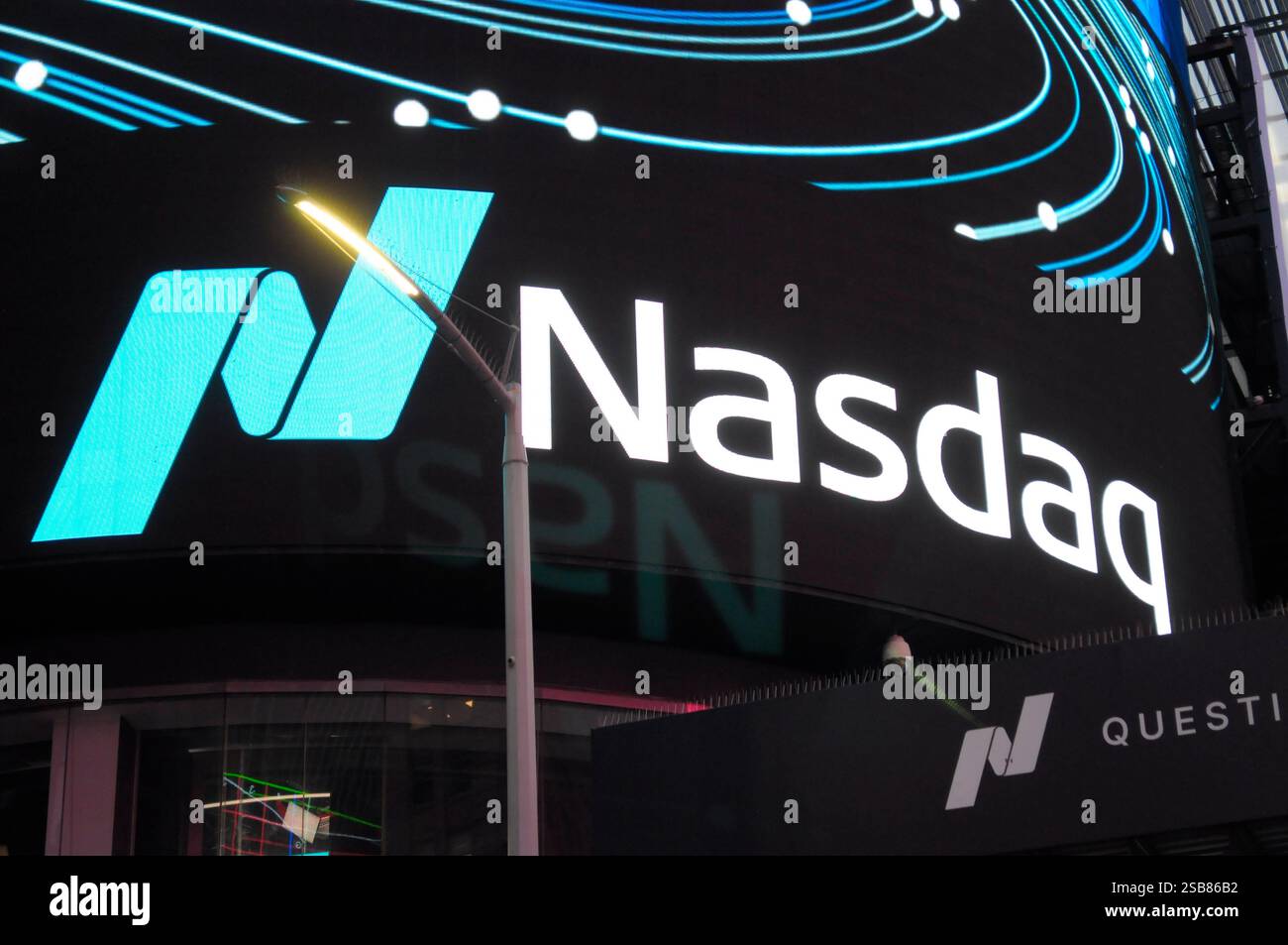 New York, United States. 31st Jan, 2025. The Nasdaq MarketSite Times ...
