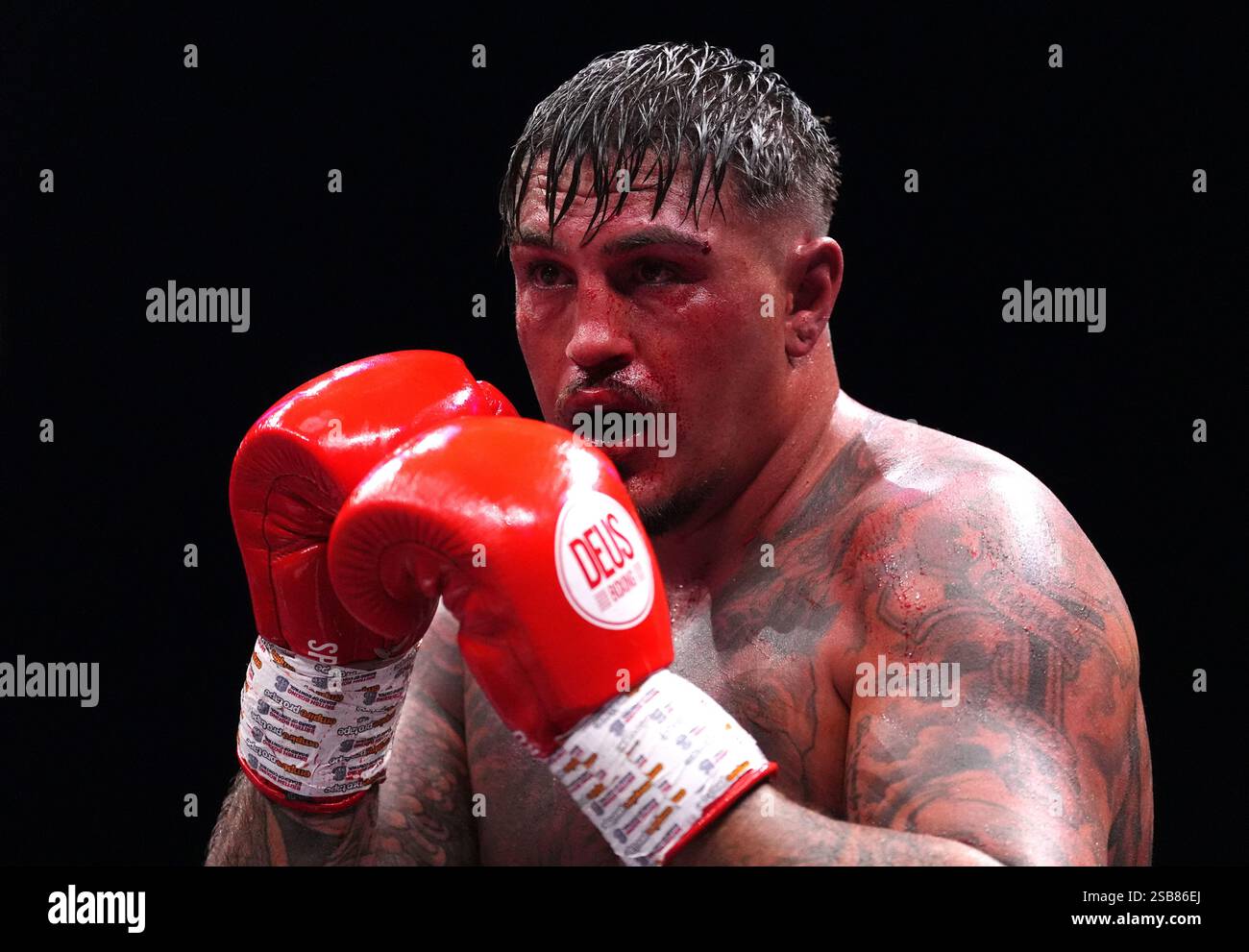 Michael Webster in the IBO International Heavy weight bout at the OVO Arena Wembley, London ...