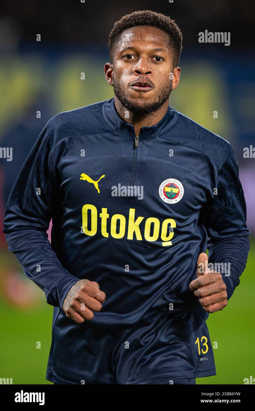 Herning, Denmark. 30th, January 2025. Fred of Fenerbahce is warming up ...