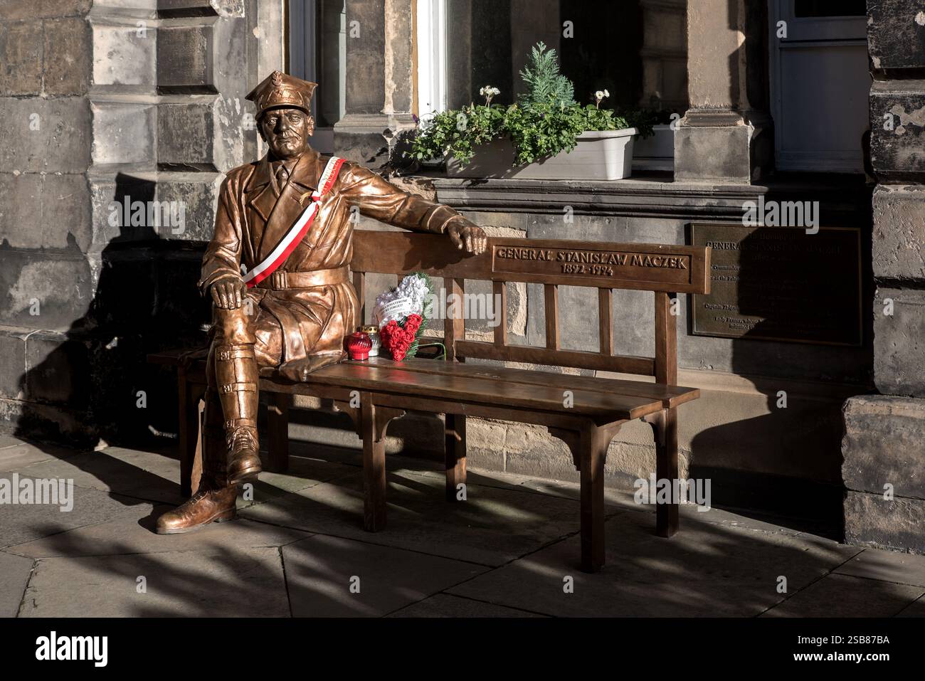 Statue of Polish war hero General Stanislaw Maczek, commander of the ...