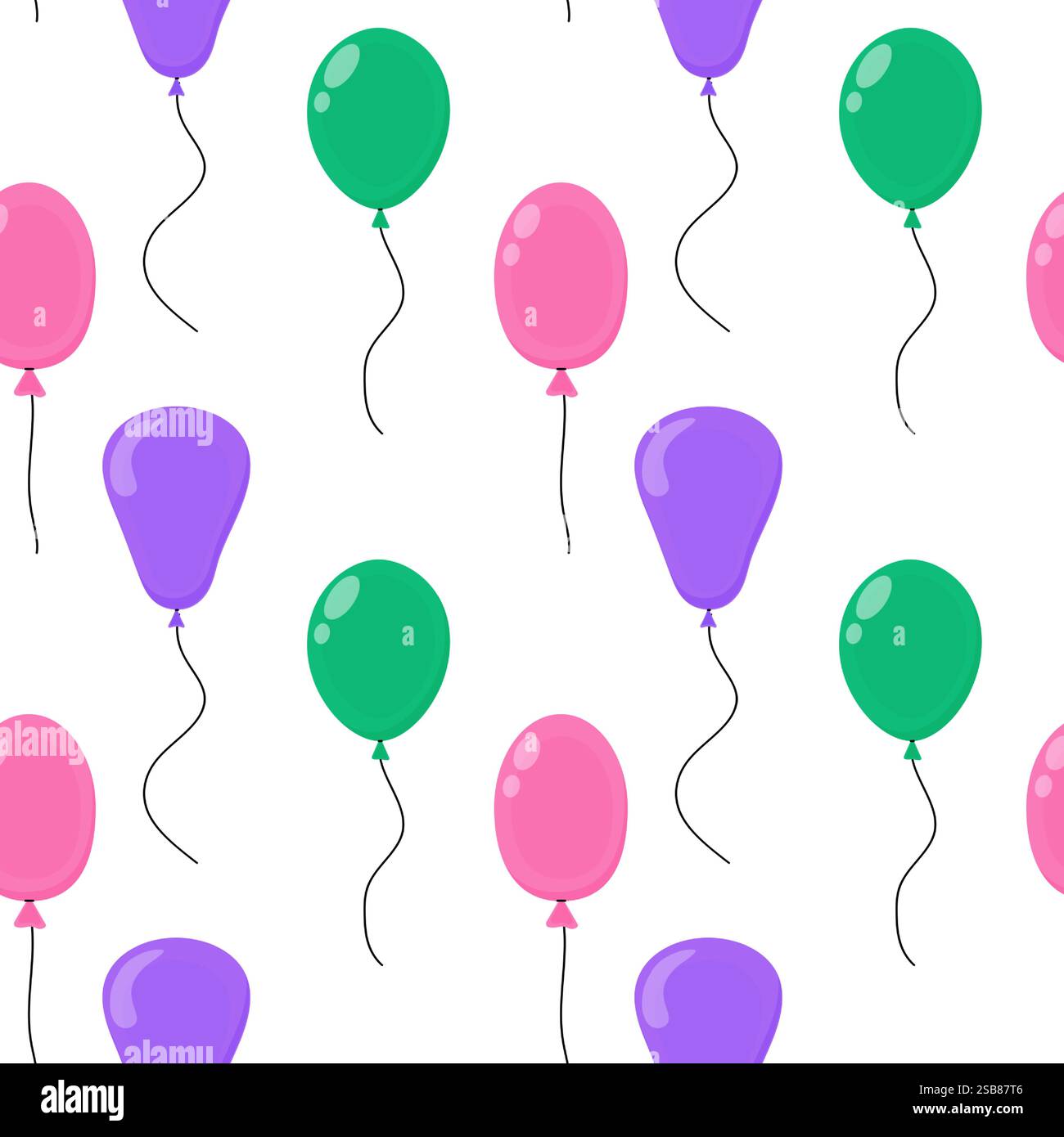Colorful balloons in various shapes and sizes against a white ...