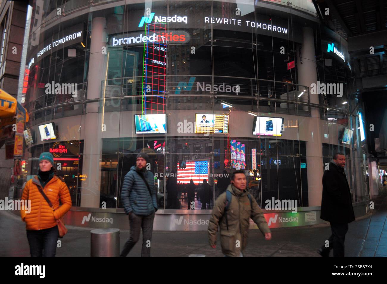 New York, United States. 31st Jan, 2025. The Nasdaq MarketSite Times ...